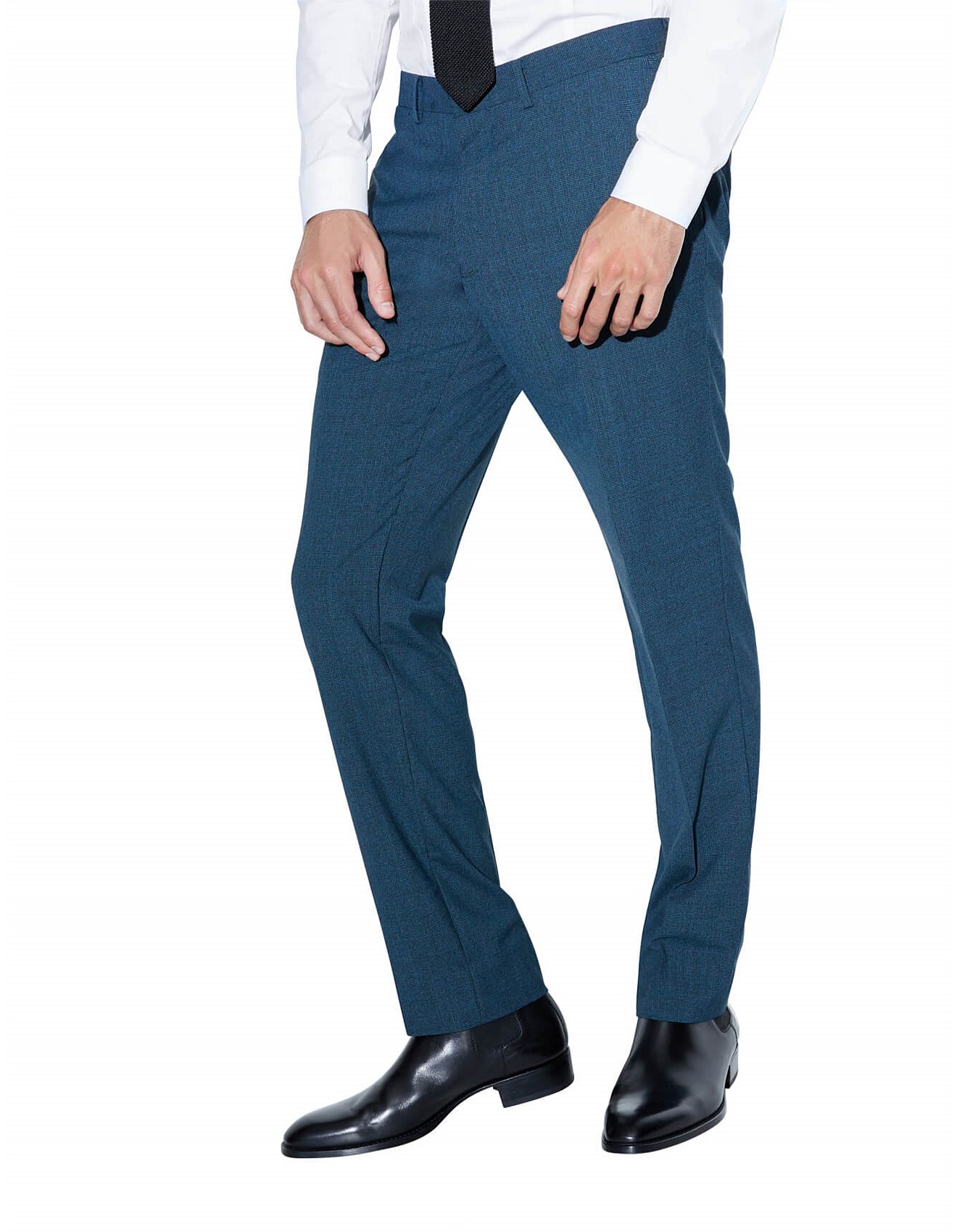 Calibre Slim Micro Check Pant | David Jones