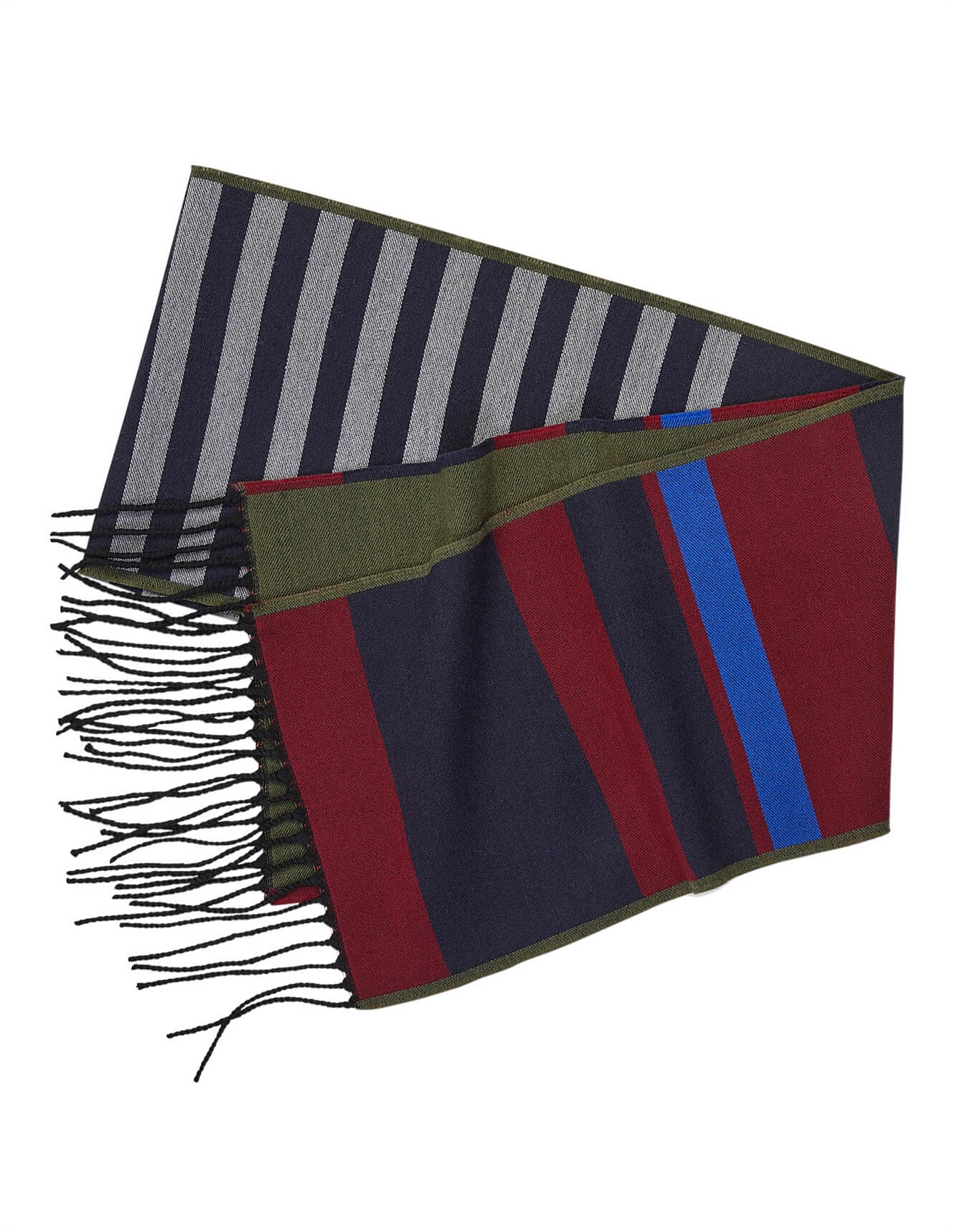 Calibre Horizontal Stripe Wool Scarf | David Jones