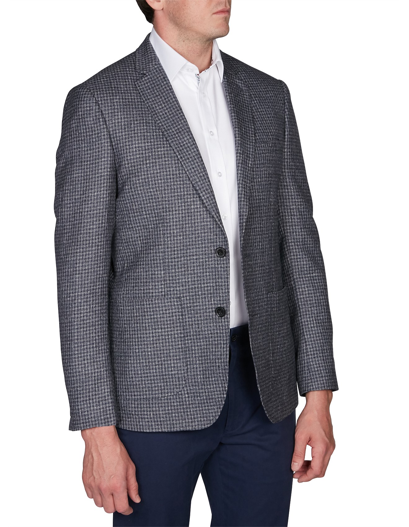 Simon Carter Melange Gingham Check Jacket | David Jones