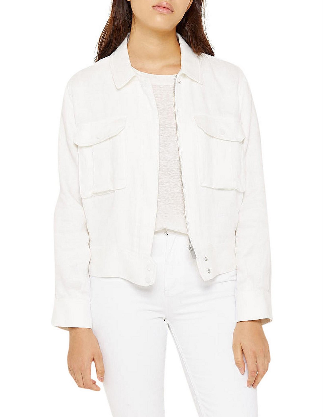 Jag Bonnie Linen Utility Jacket | David Jones