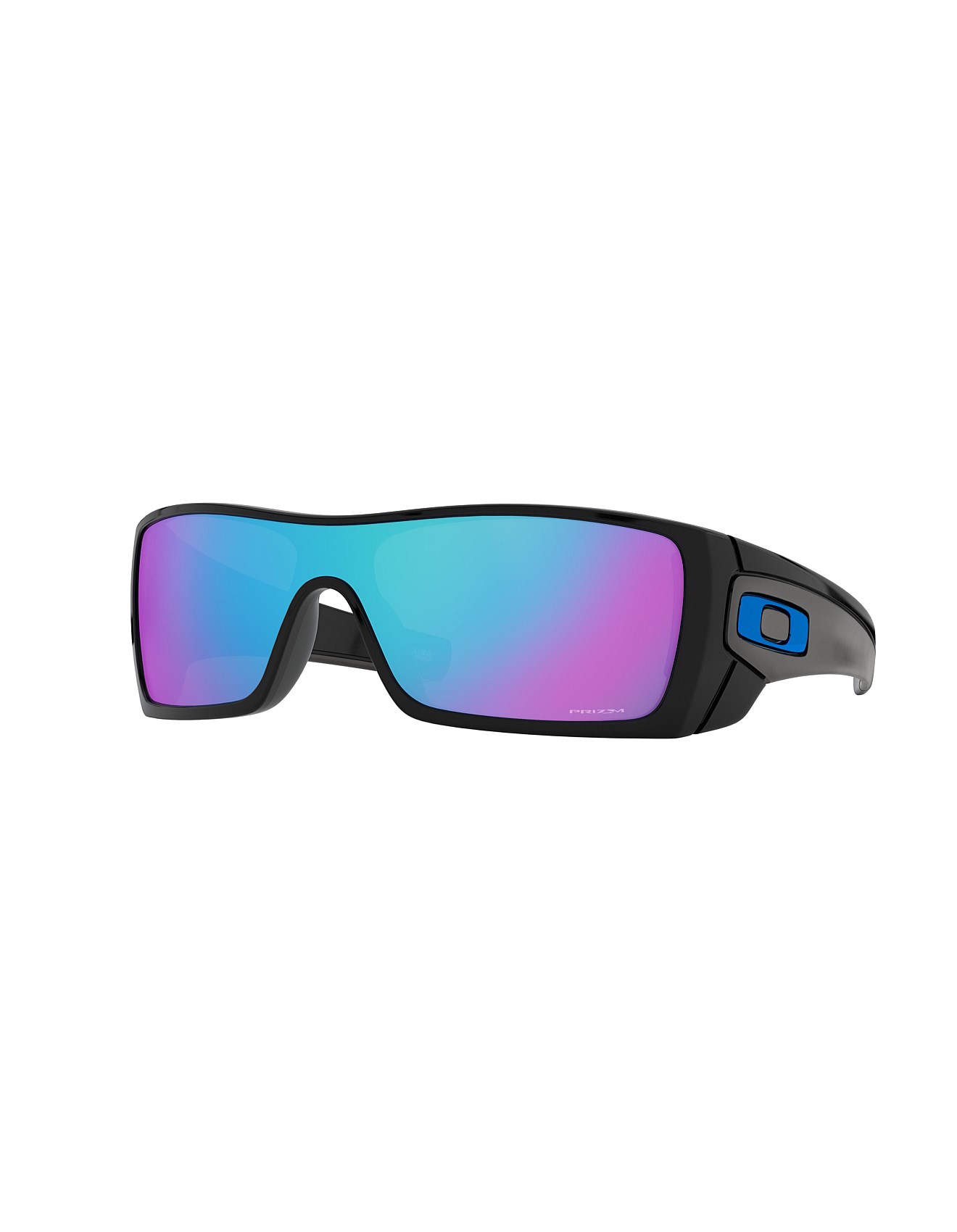 Oakley Rectangle Black Prizm Sapphire Sunglasses | David Jones