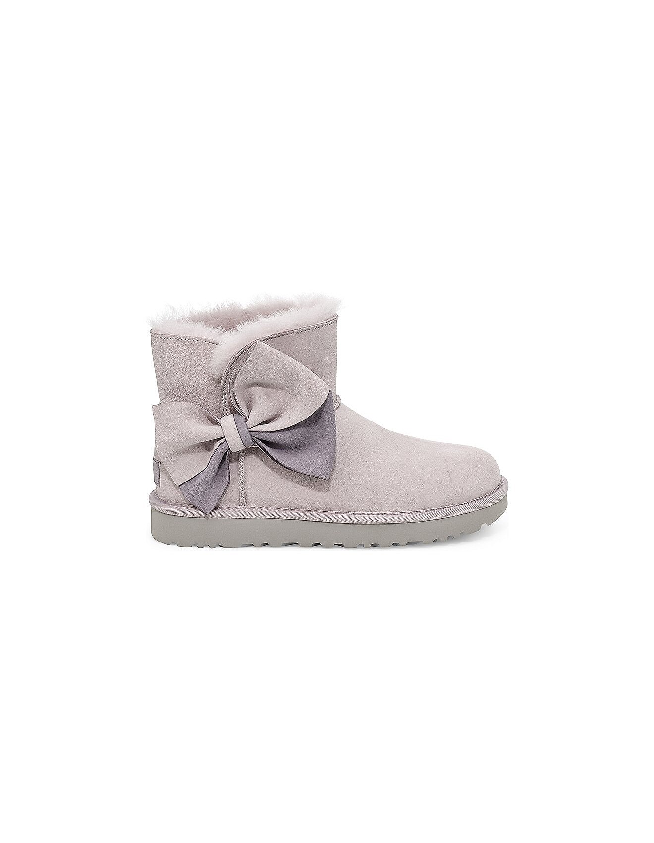 Womens Slippers | David Jones - W Classic Mini Two-Tone Bow Boot