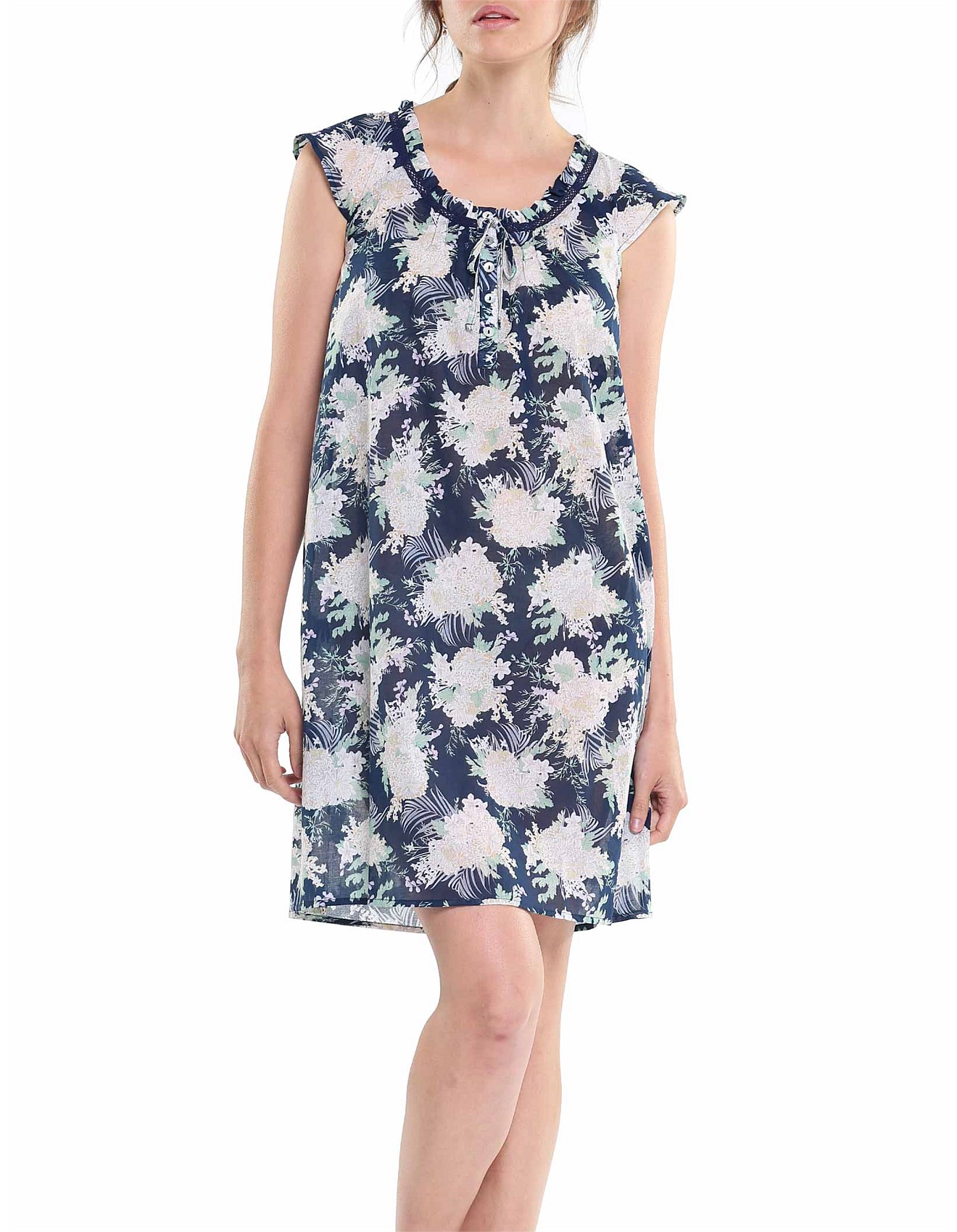 Nightdresses & Nightshirts - Gess Floral Flutter Nightie
