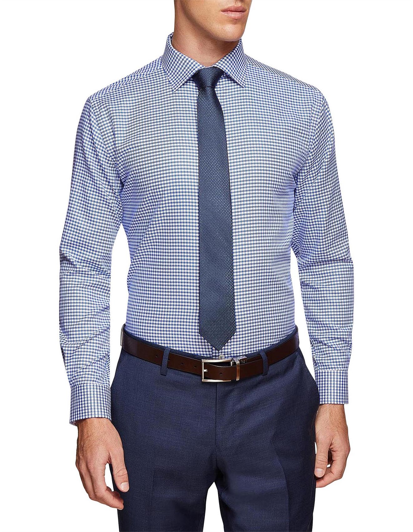 Oxford Islington Dobby Luxury Shirt French Blue | David Jones