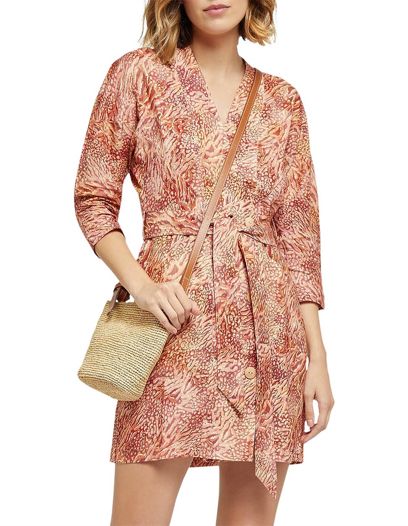 Oxford Anneka Linen Wrap Dress | David Jones