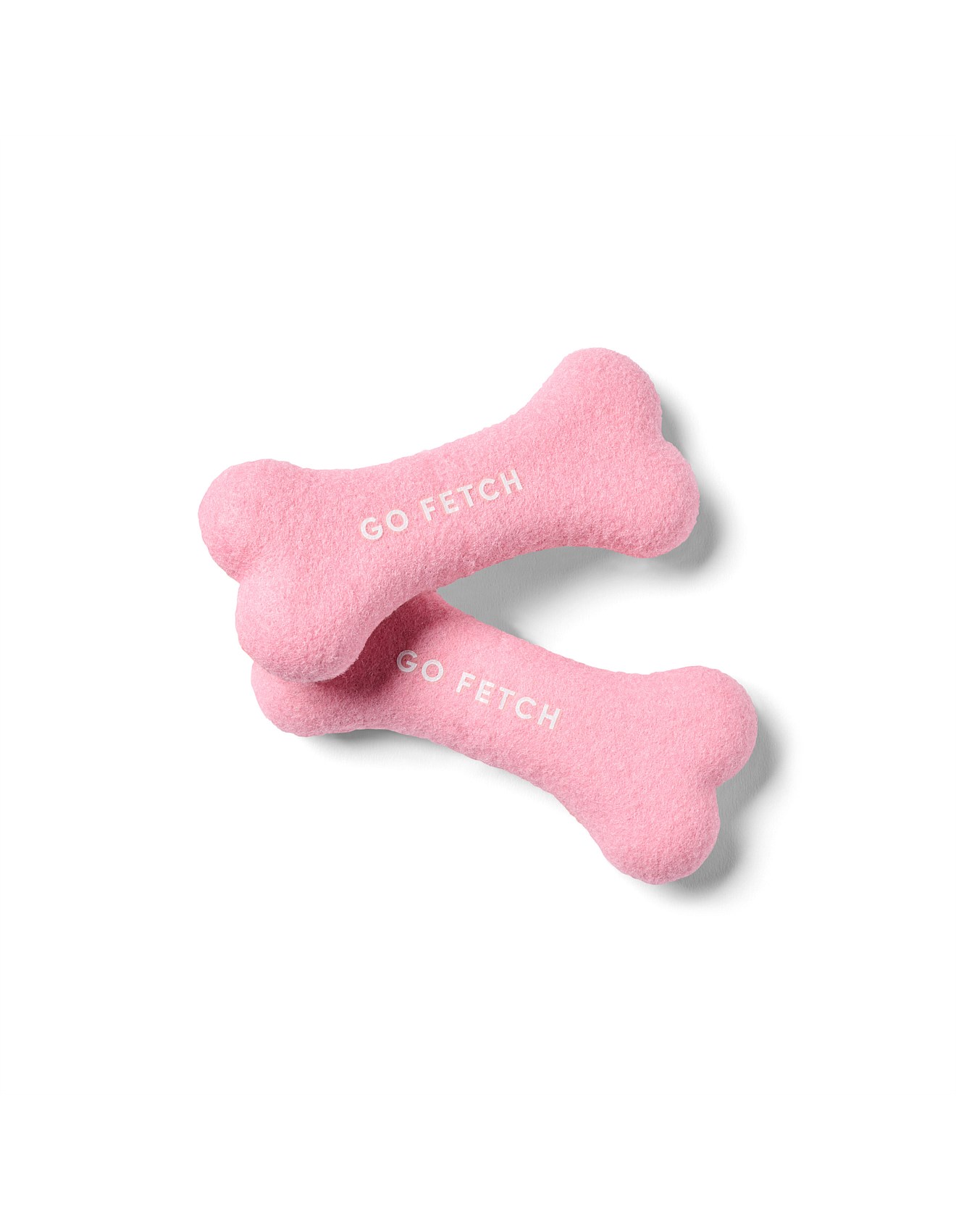 Stationery & Pets - Rubber Tennis Bone 2pk Pink Large