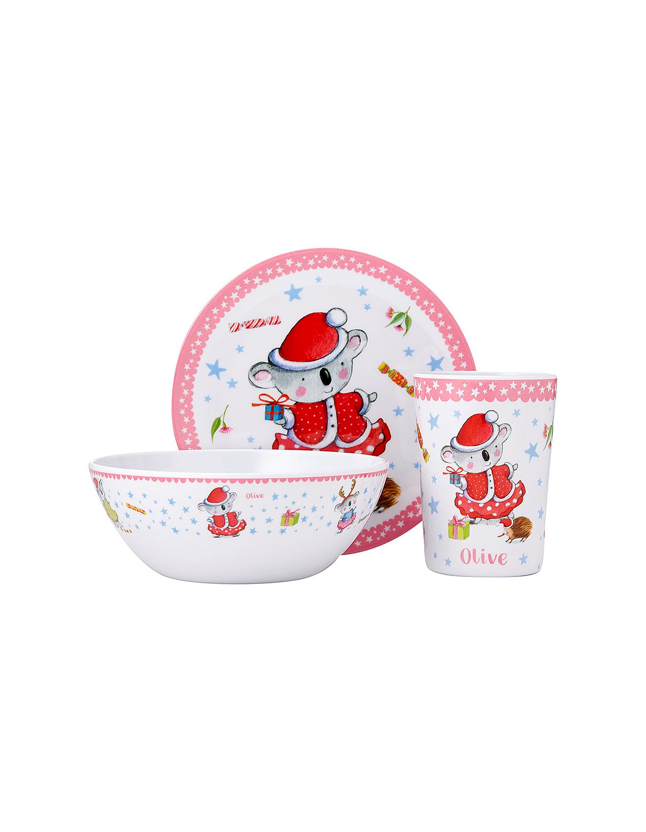 Ashdene Barney Saves Xmas Olive 3 Piece Set | David Jones