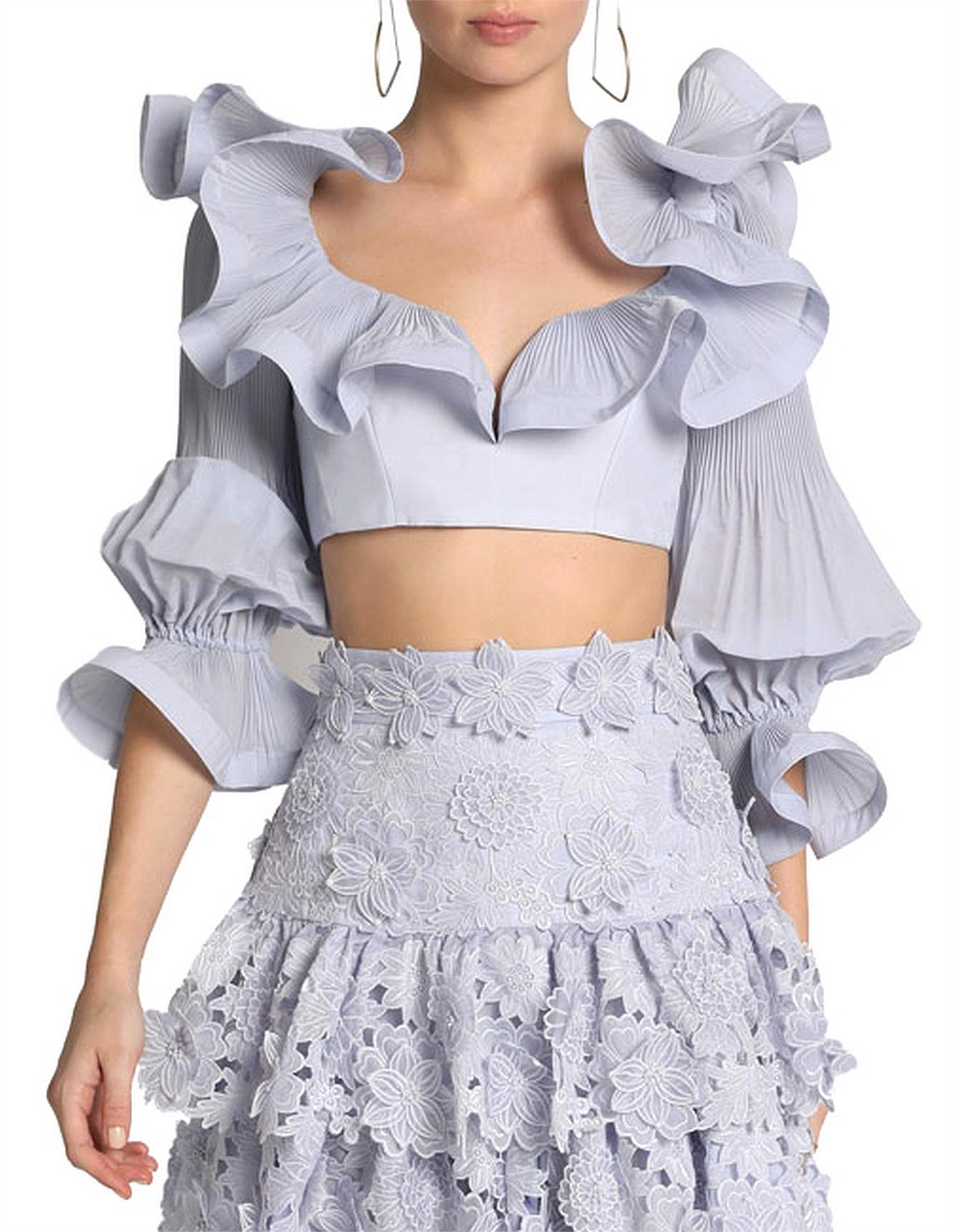 Zimmermann the Lovestruck Cropped Bodice | David Jones