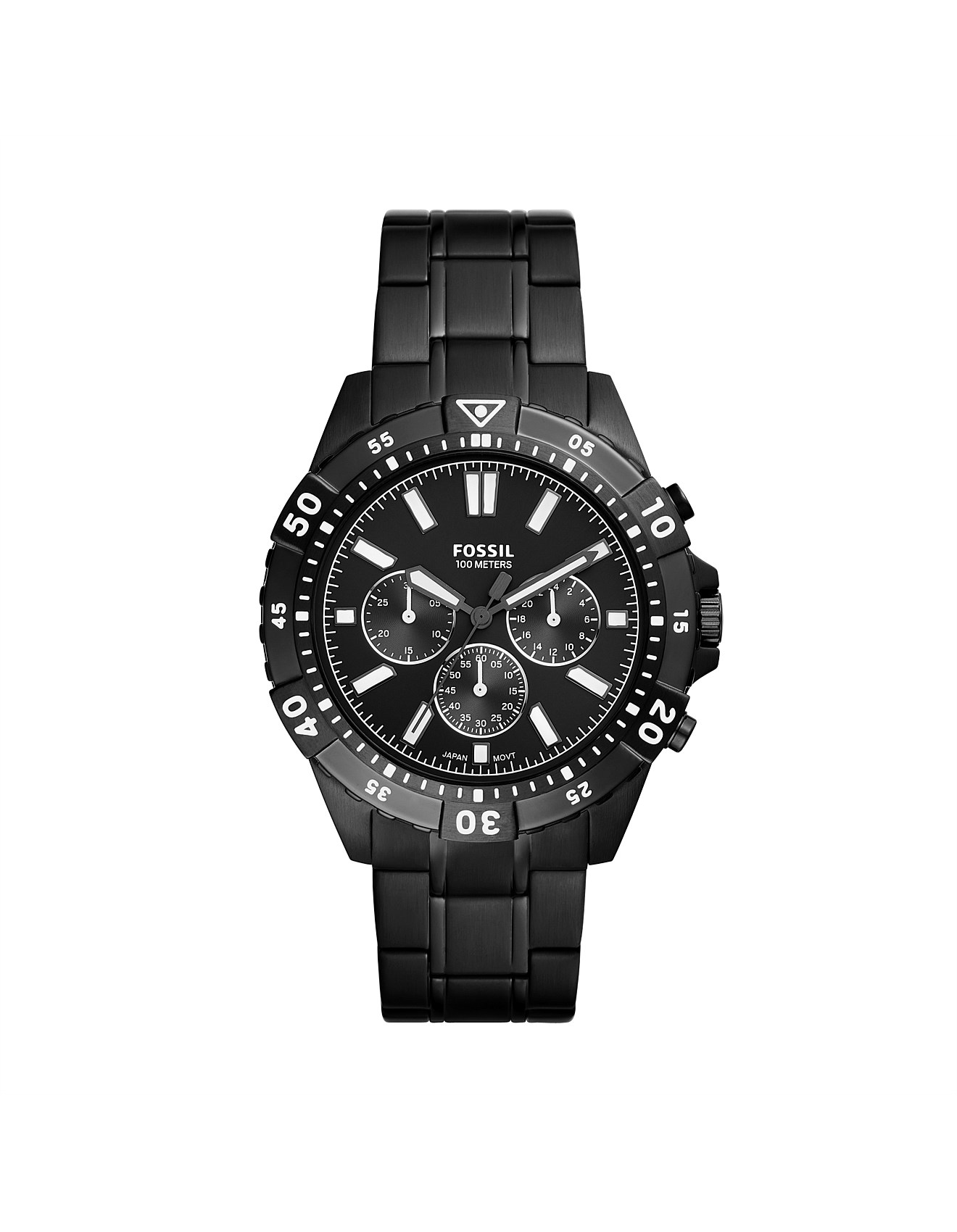 Fossil Garrett Black Chronograph Watch | David Jones