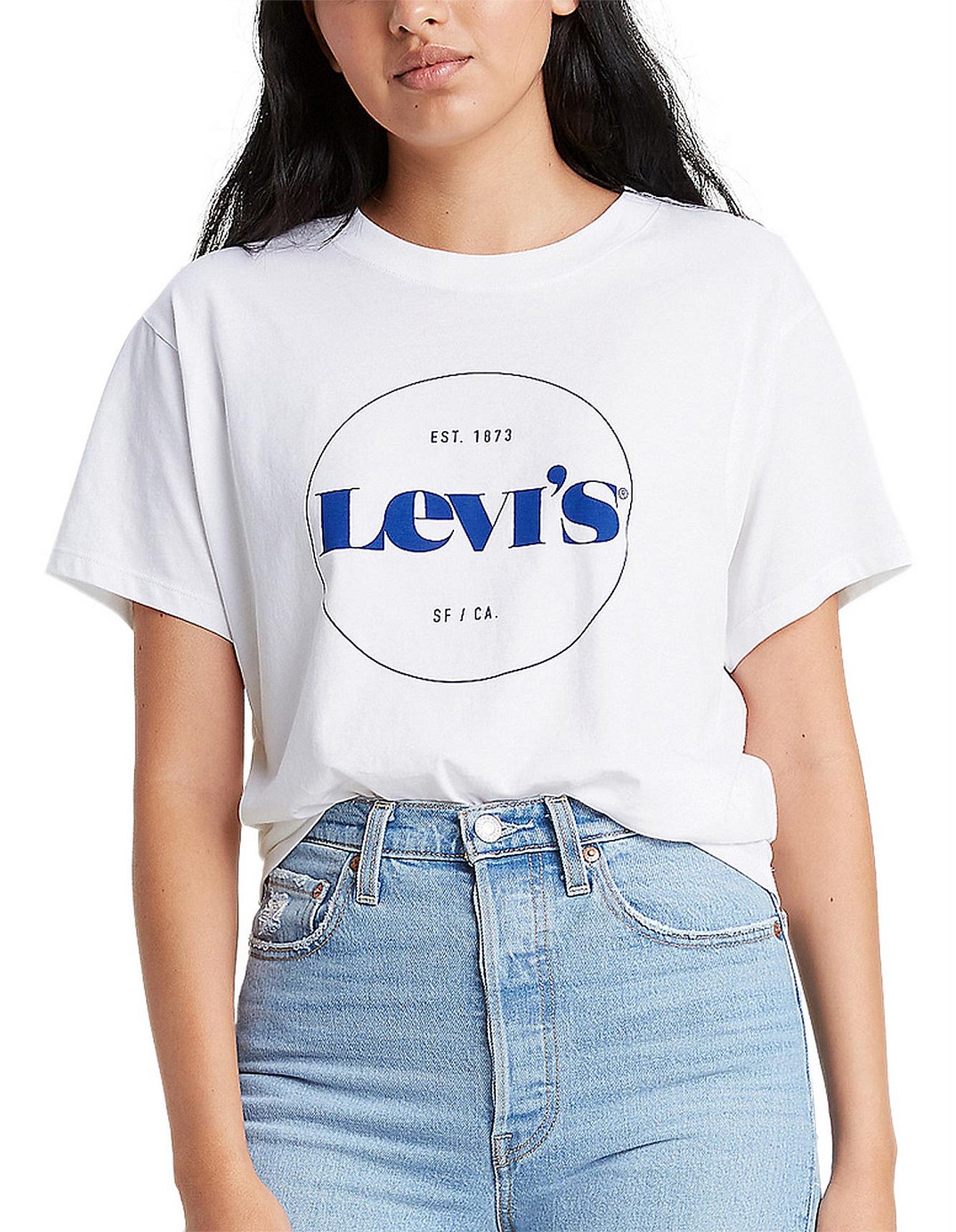 Levi's Varsity Circle Logo White T-shirt | David Jones