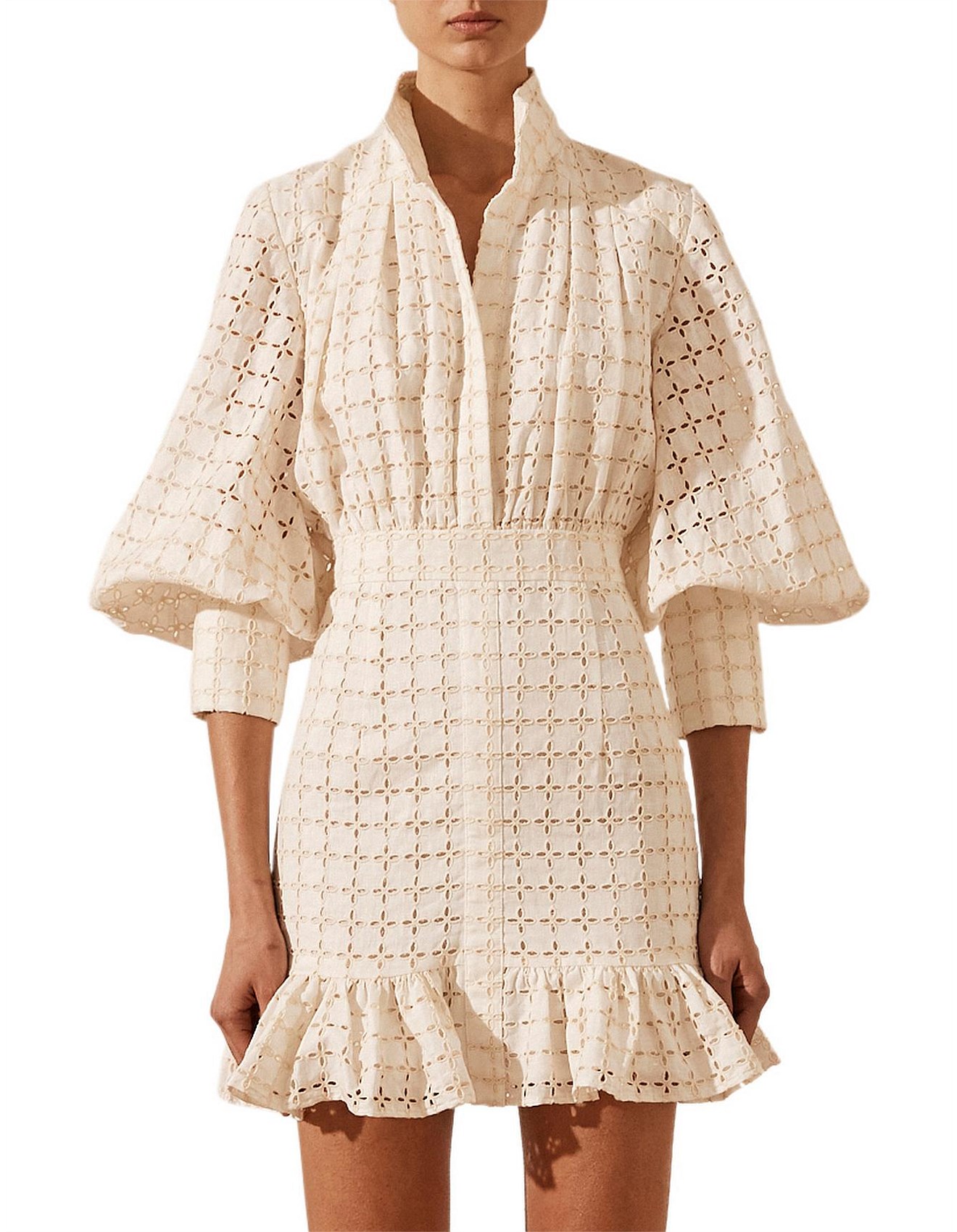 Shona Joy Penelope Balloon Sleeve Mini Dress | David Jones