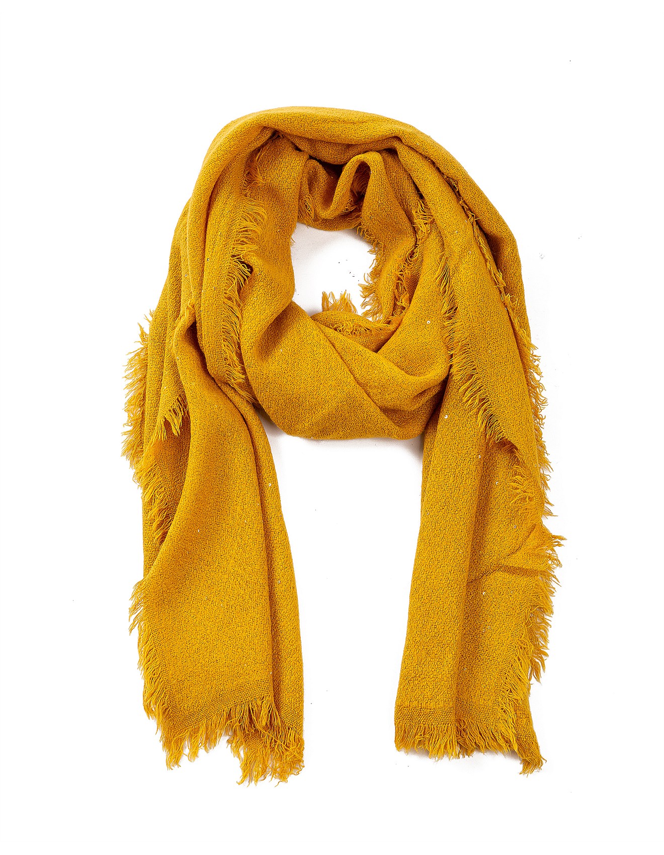 Gregory Ladner Frayed Edge Scarf With Micro Sequins | David Jones