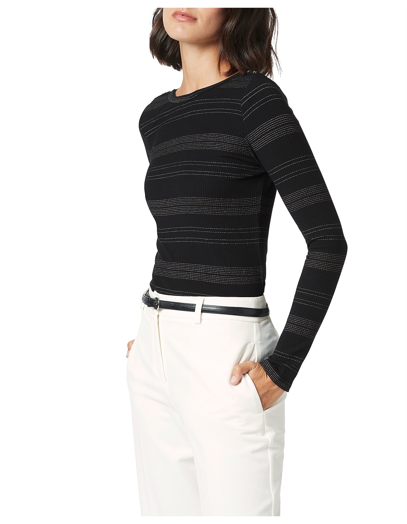 David Lawrence Stripe Modal Top | David Jones