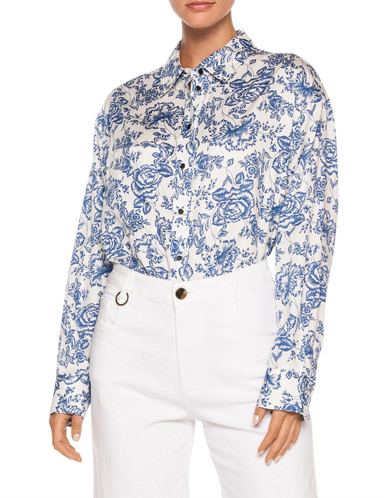 Veronika Maine Sketch Floral Shirt | David Jones