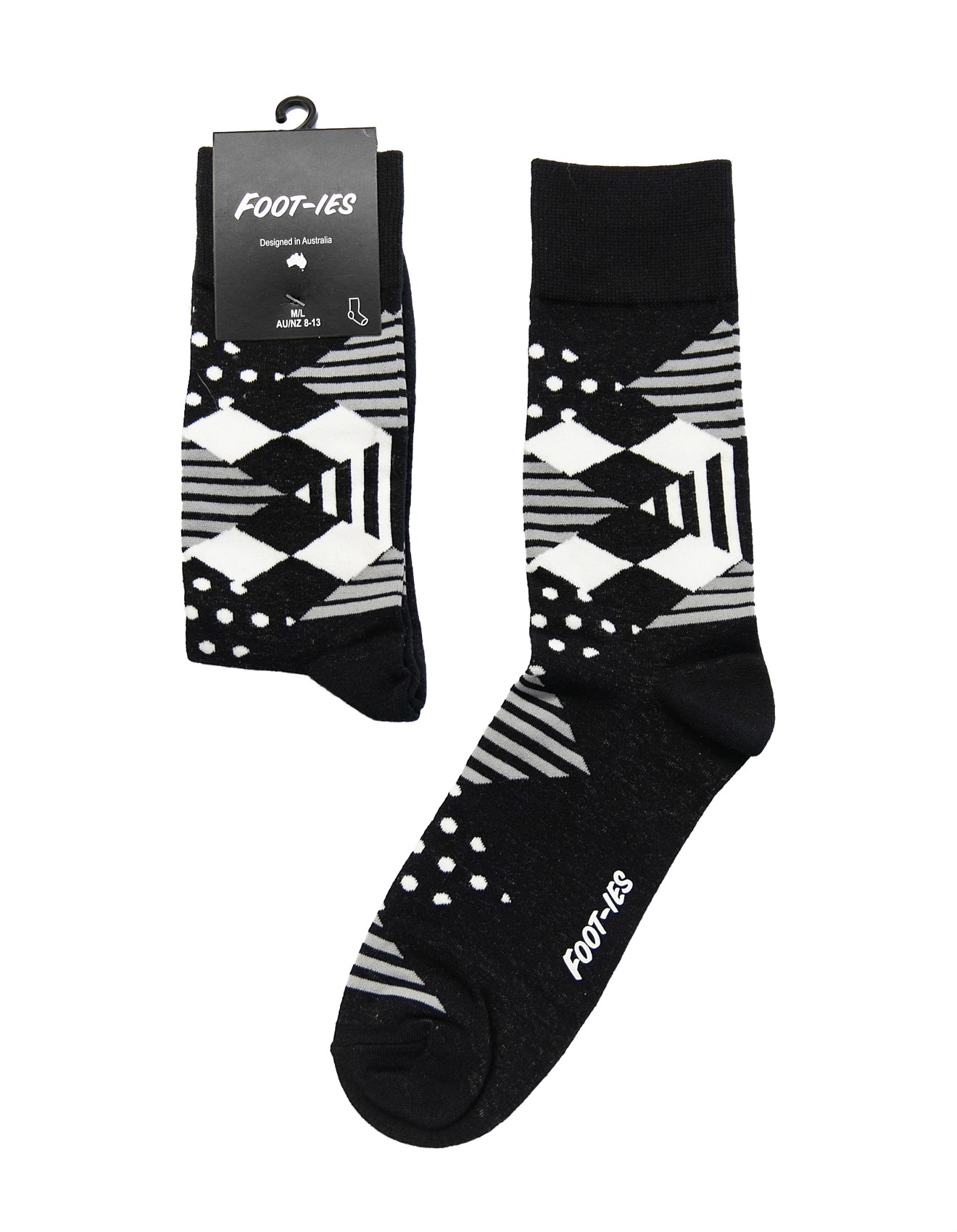 Foot-ies Men's Spliced Check Sock | David Jones