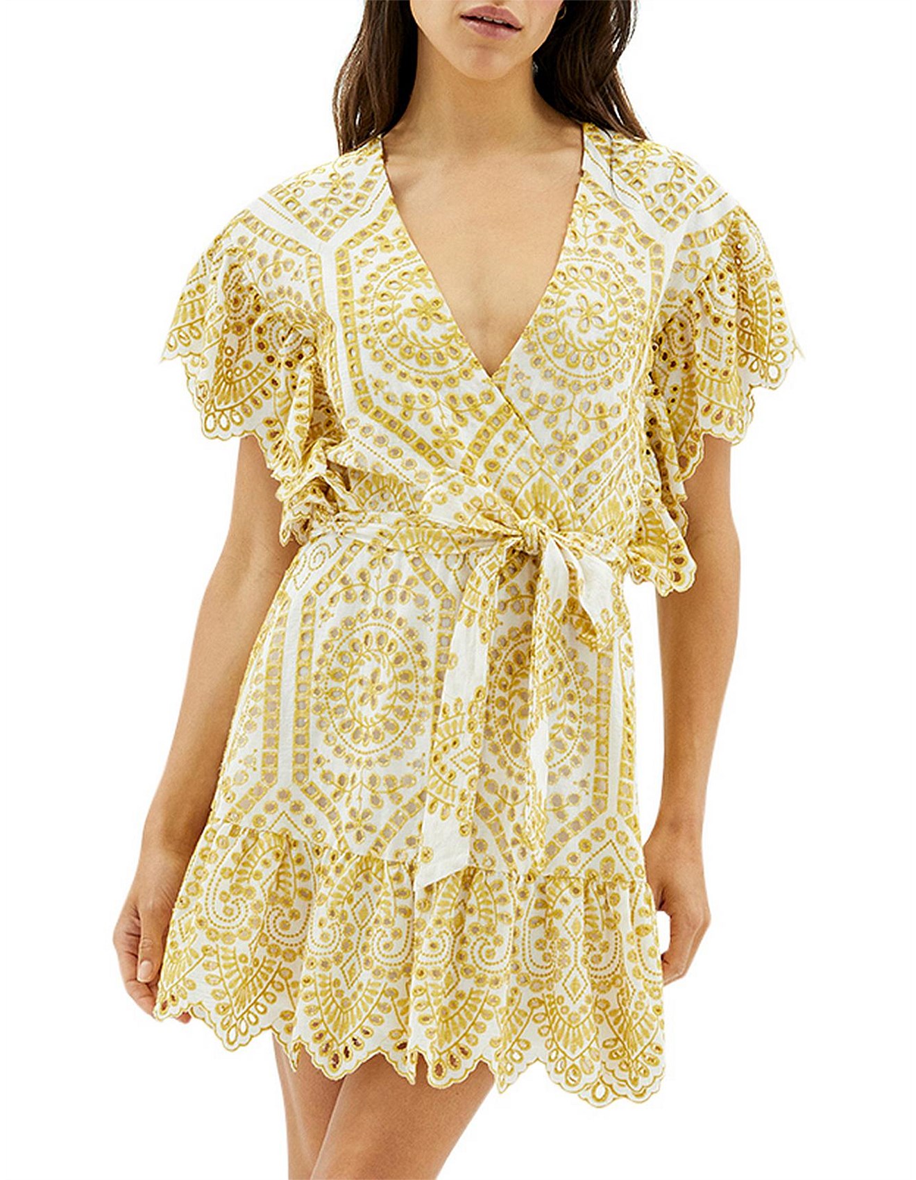 Minkpink Krista V-neck Wrap Mini Dress | David Jones