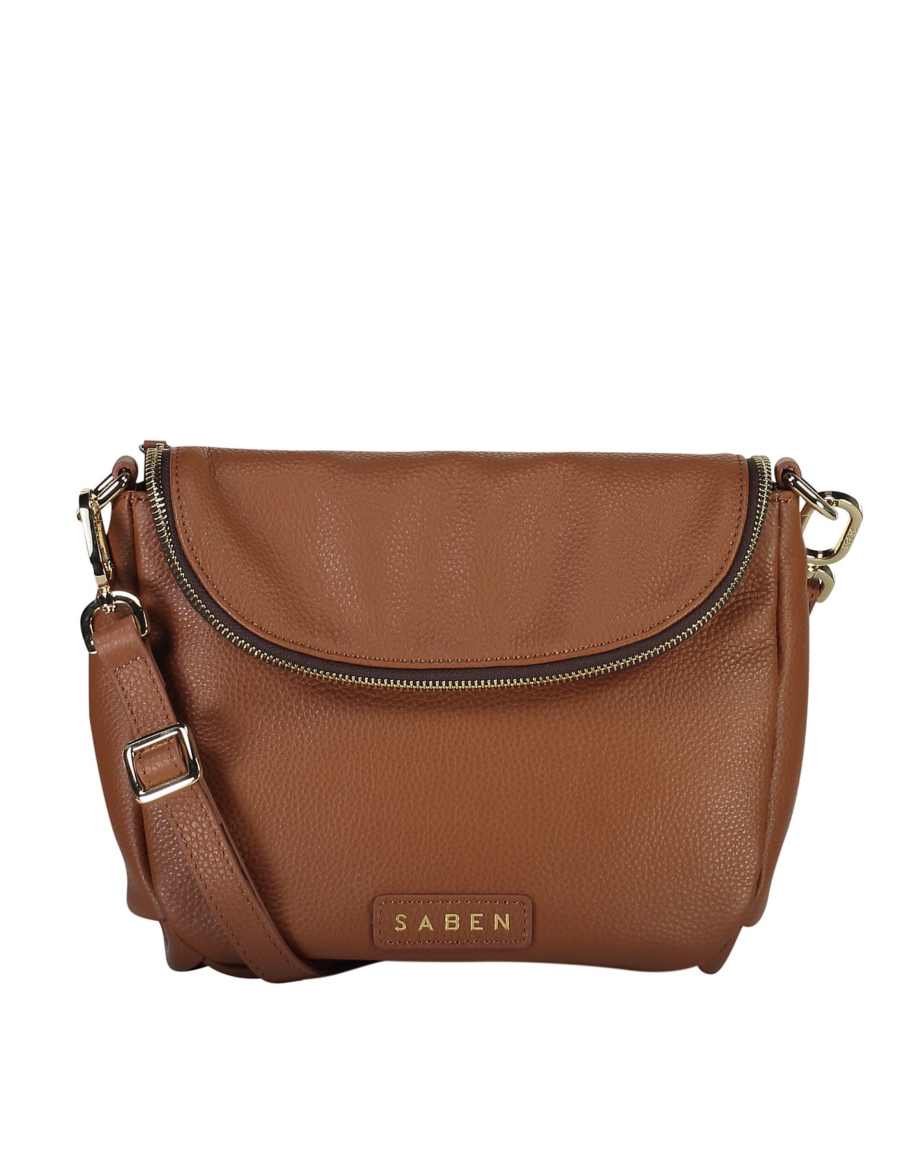 Saben Fifi Tan Leather Crossbody Bag | David Jones