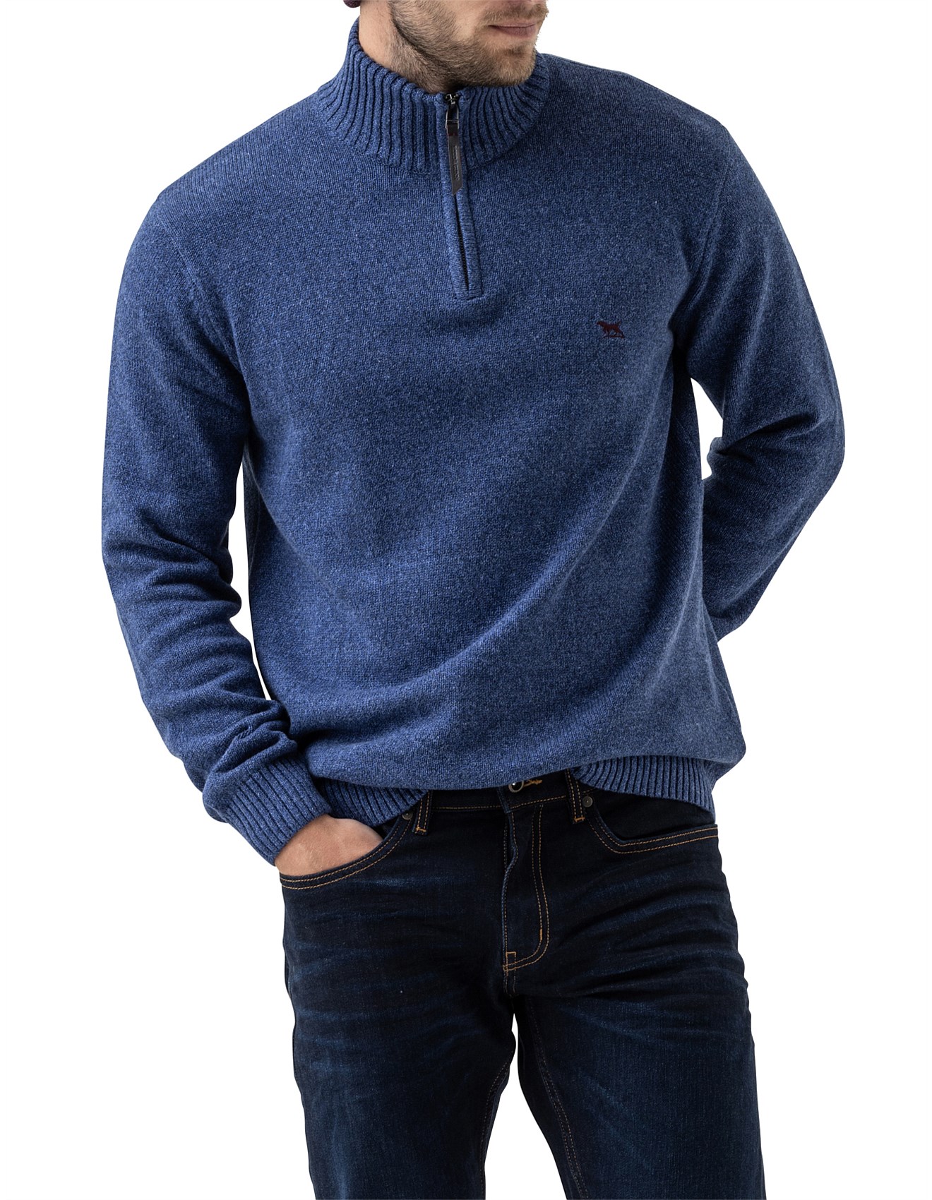 Rodd & Gunn Merrick Bay Knit -Denim | David Jones