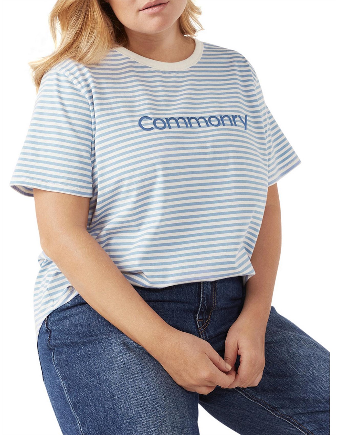 Commonry Relaxed Logo Striped | David Jones
