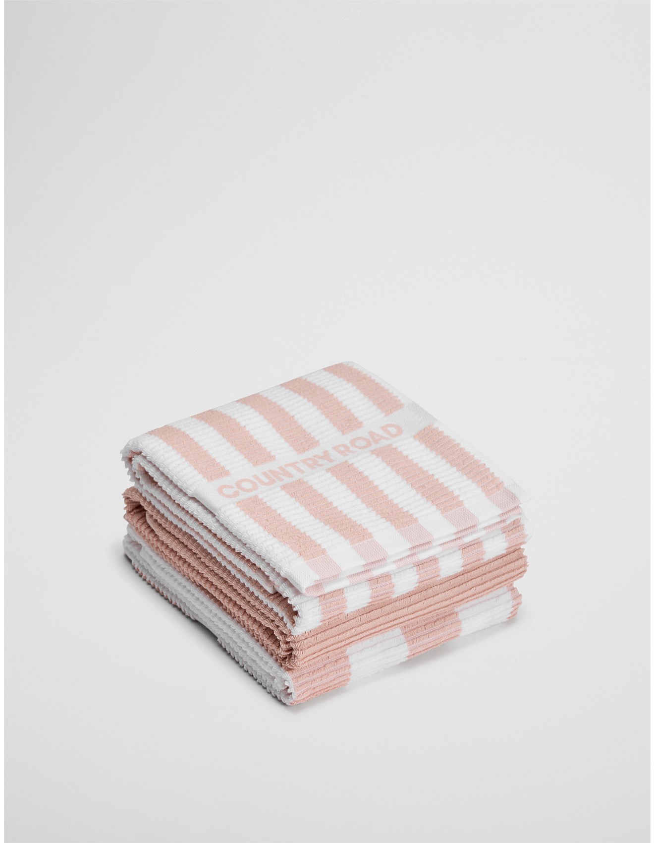 Country Road Cr Stripe Australian Cotton Tea Towel Pack Of 3 | David Jones