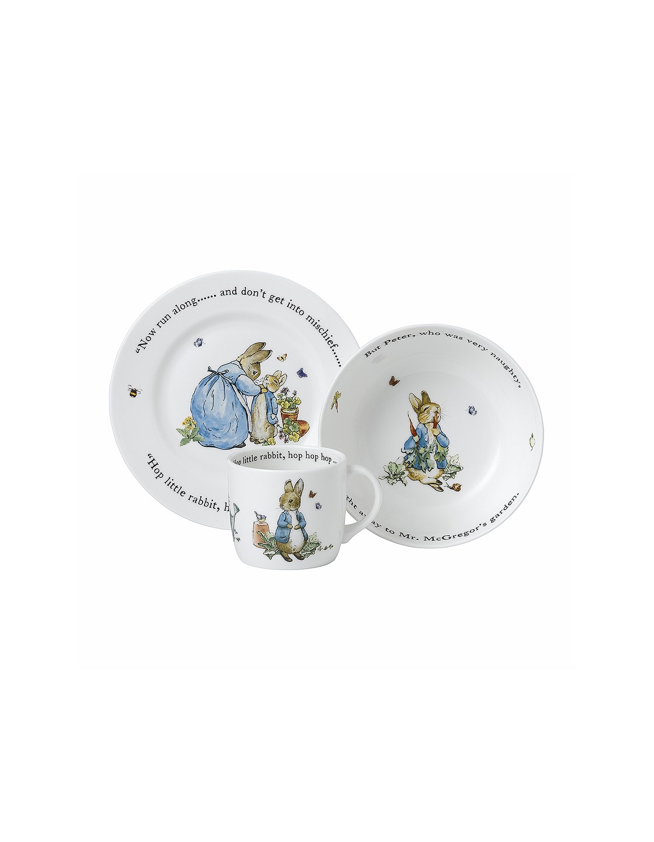 Wedgwood Peter Rabbit 3 Piece Set Blue | David Jones