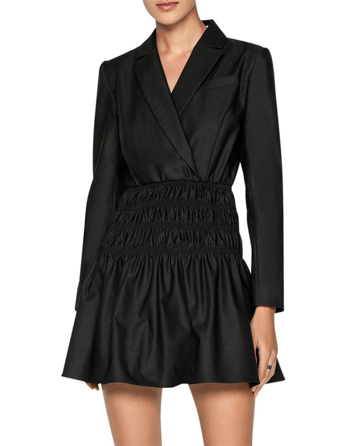 Cue Shirred Blazer Dress | David Jones
