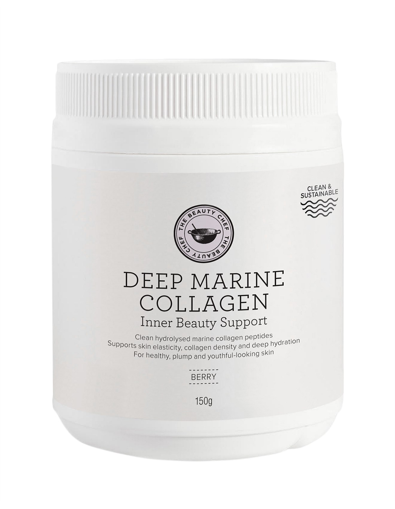 The Beauty Chef Deep Marine Collagen Inner Beauty Support Berry 150g ...