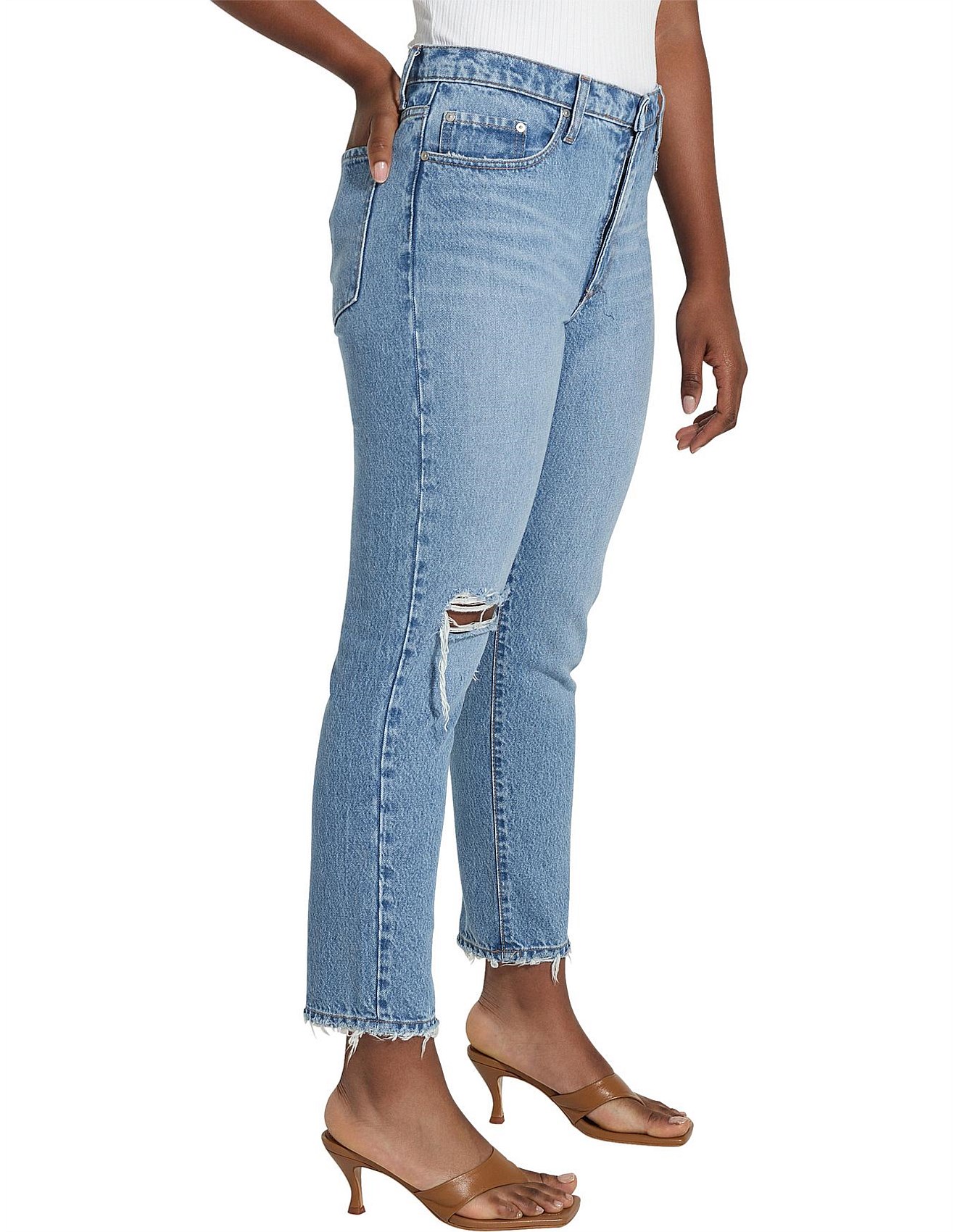 Nobody Denim Bessette High Rise Sunbeam Blue Slim Crop Jean | David Jones