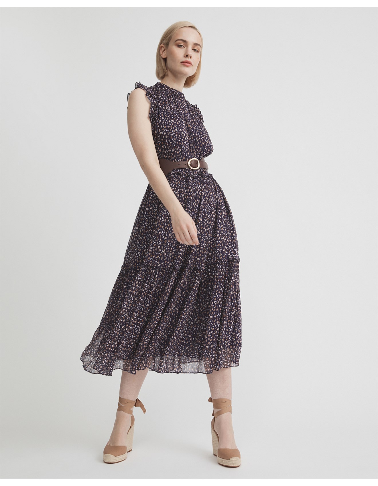 Witchery Frill Tiered Midi Dress | David Jones