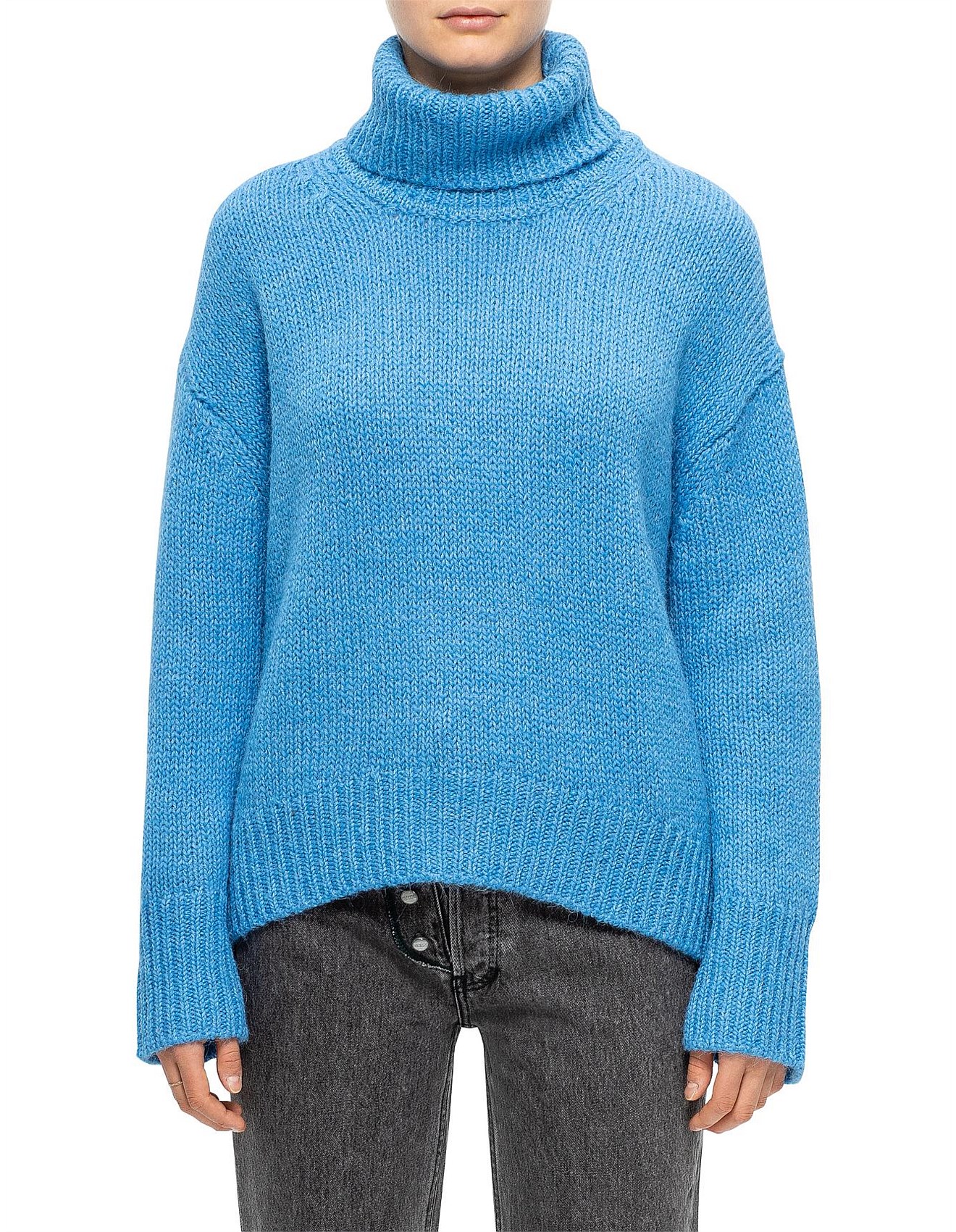 Samsoe Samsoe Molli Blue Turtleneck Knit | David Jones