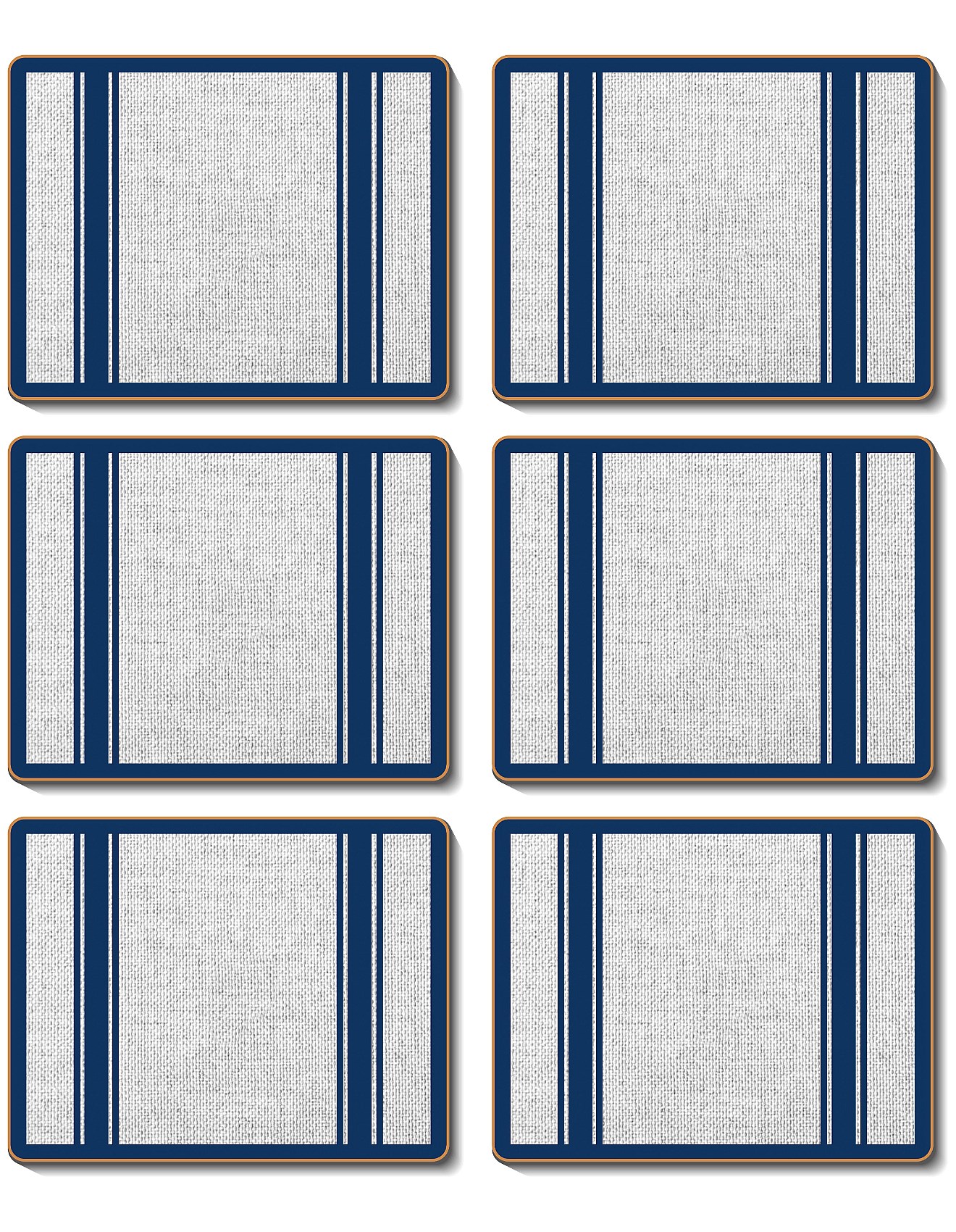 Cinnamon Hamptons Navy Coasters | David Jones