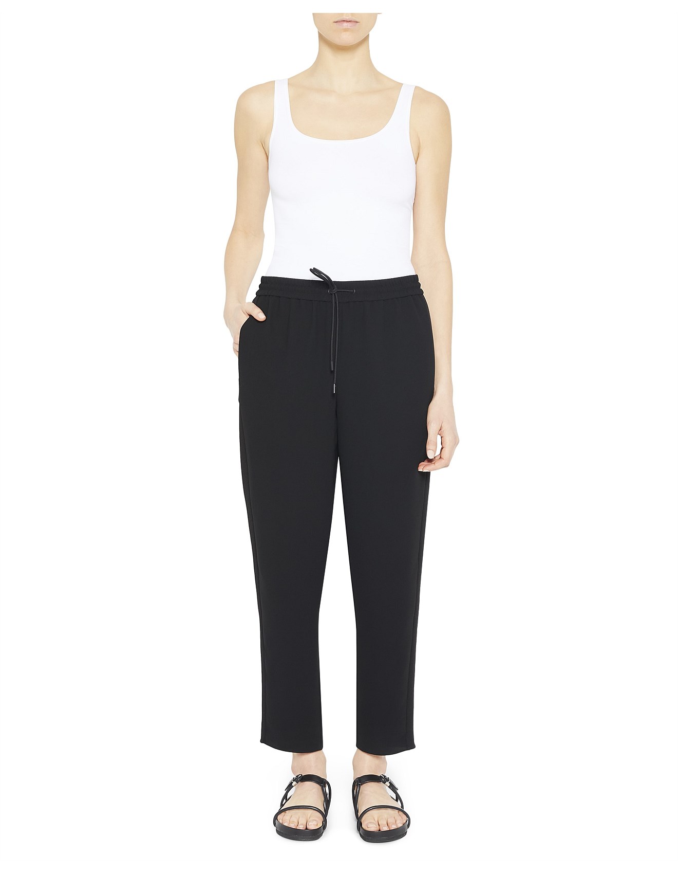 Theory Cropped Admiral Crepe Jogger Pant | David Jones