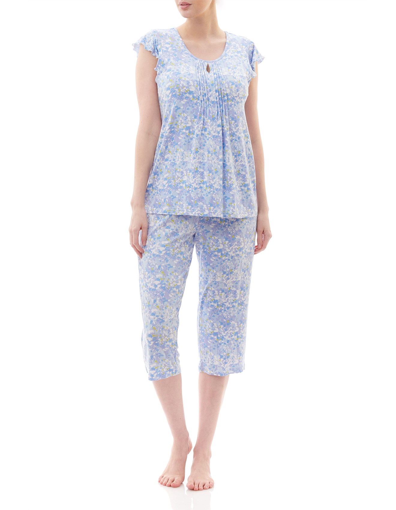Givoni Teagan Flutter Sleeve Capri Pj & Support Bra | David Jones