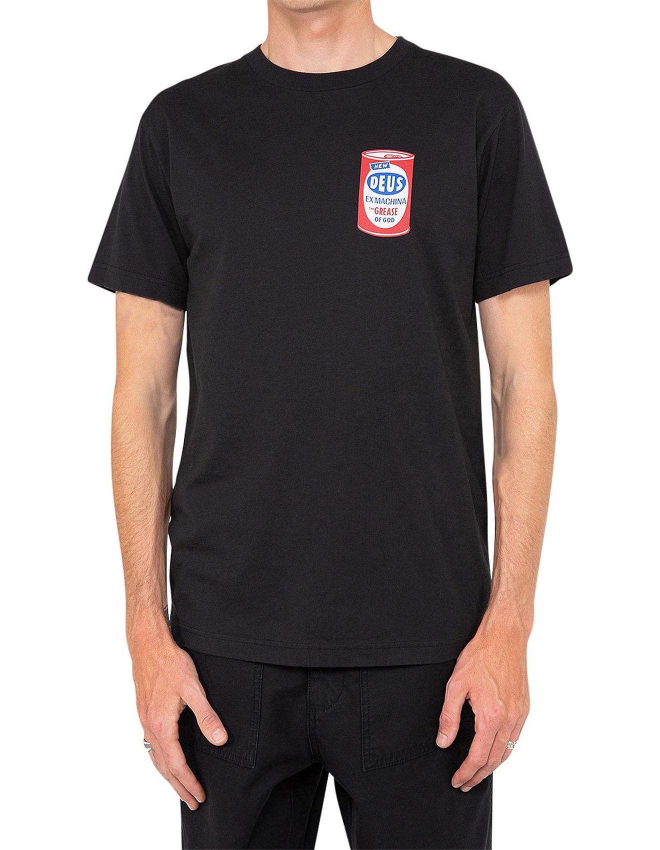 Deus Ex Machina Black Grease Monkey T-shirt | David Jones