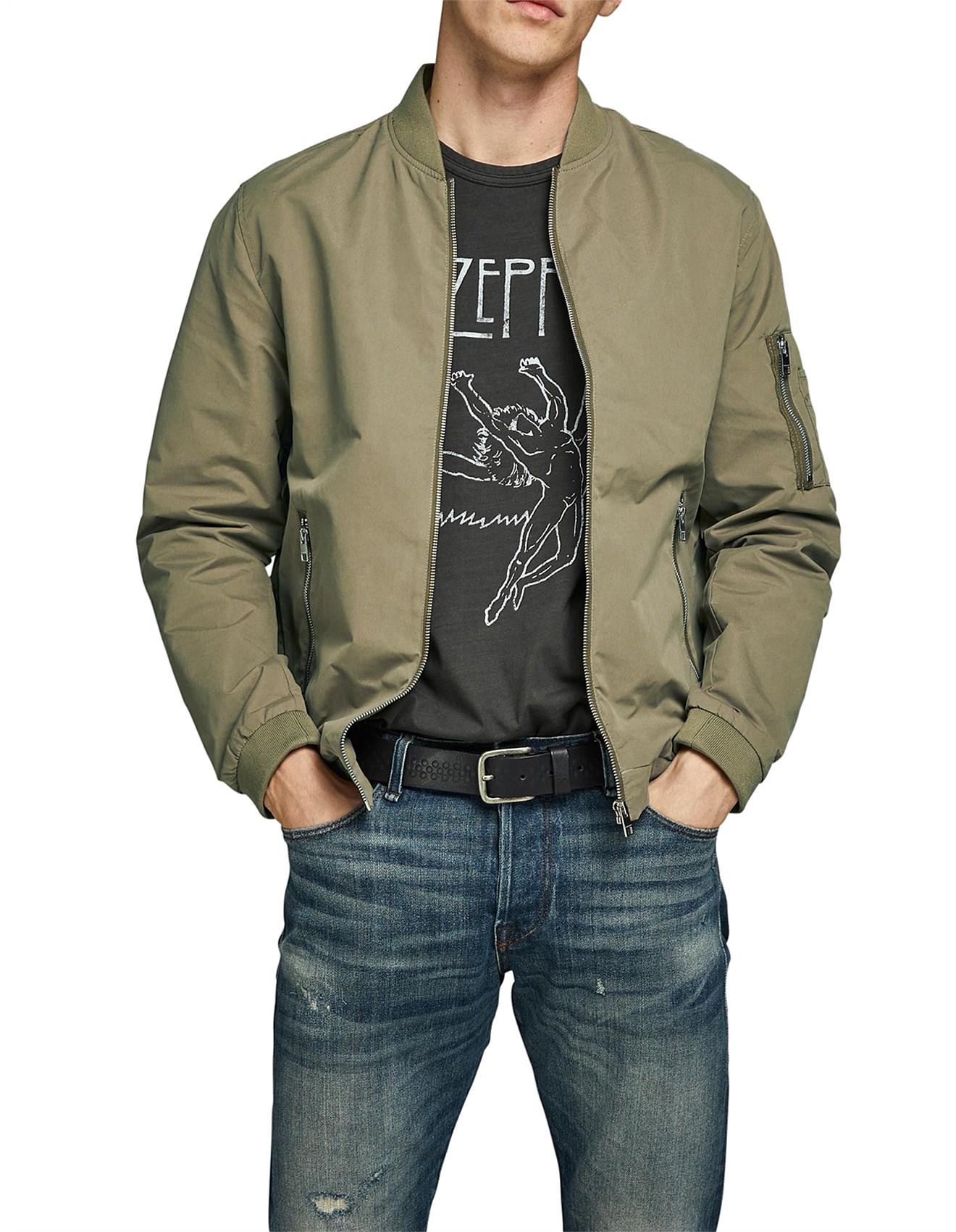 Jack & Jones Rush Bomber Jacket | David Jones