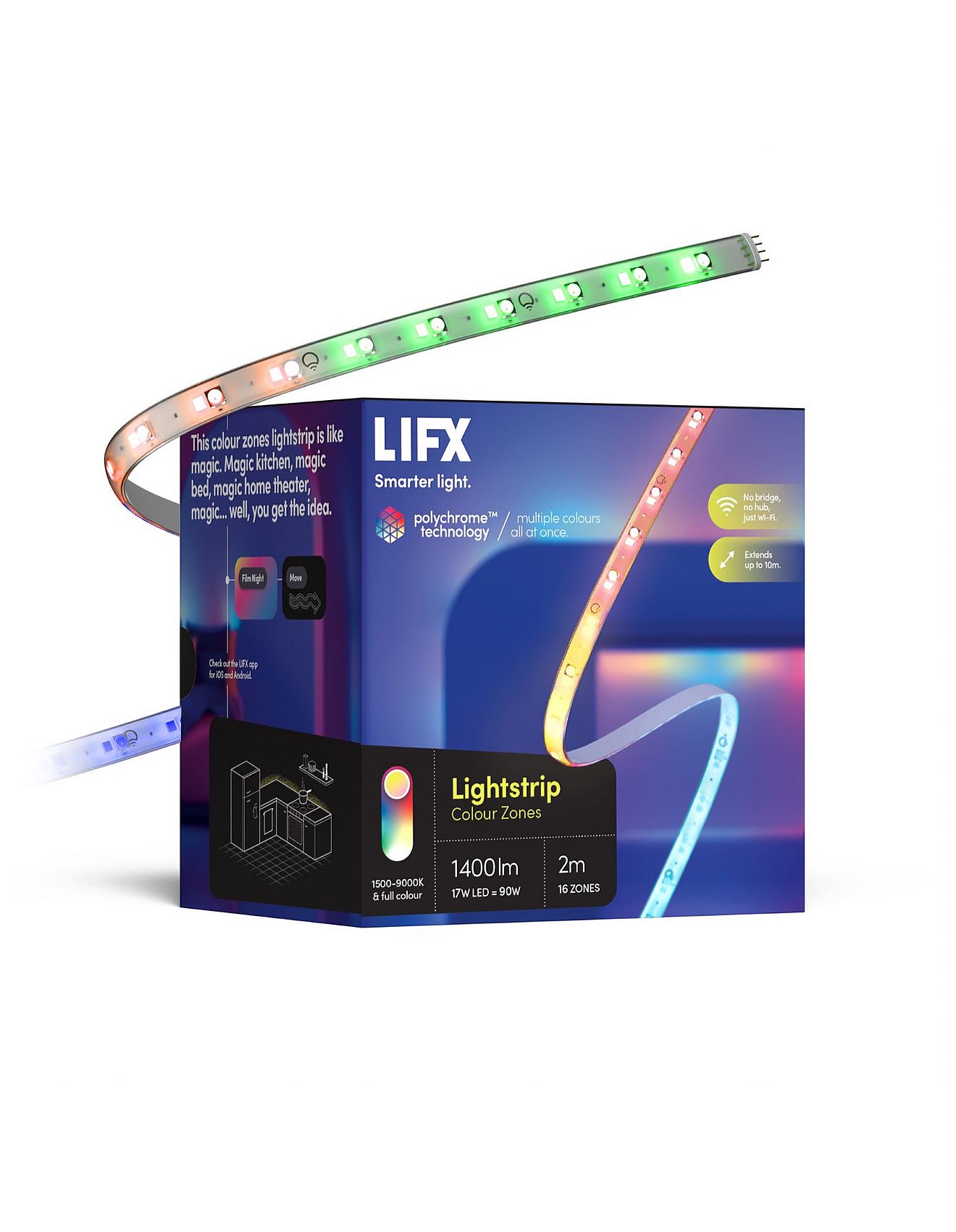 Lifx Lightstrip Colour Zones 2m Starter Kit | David Jones