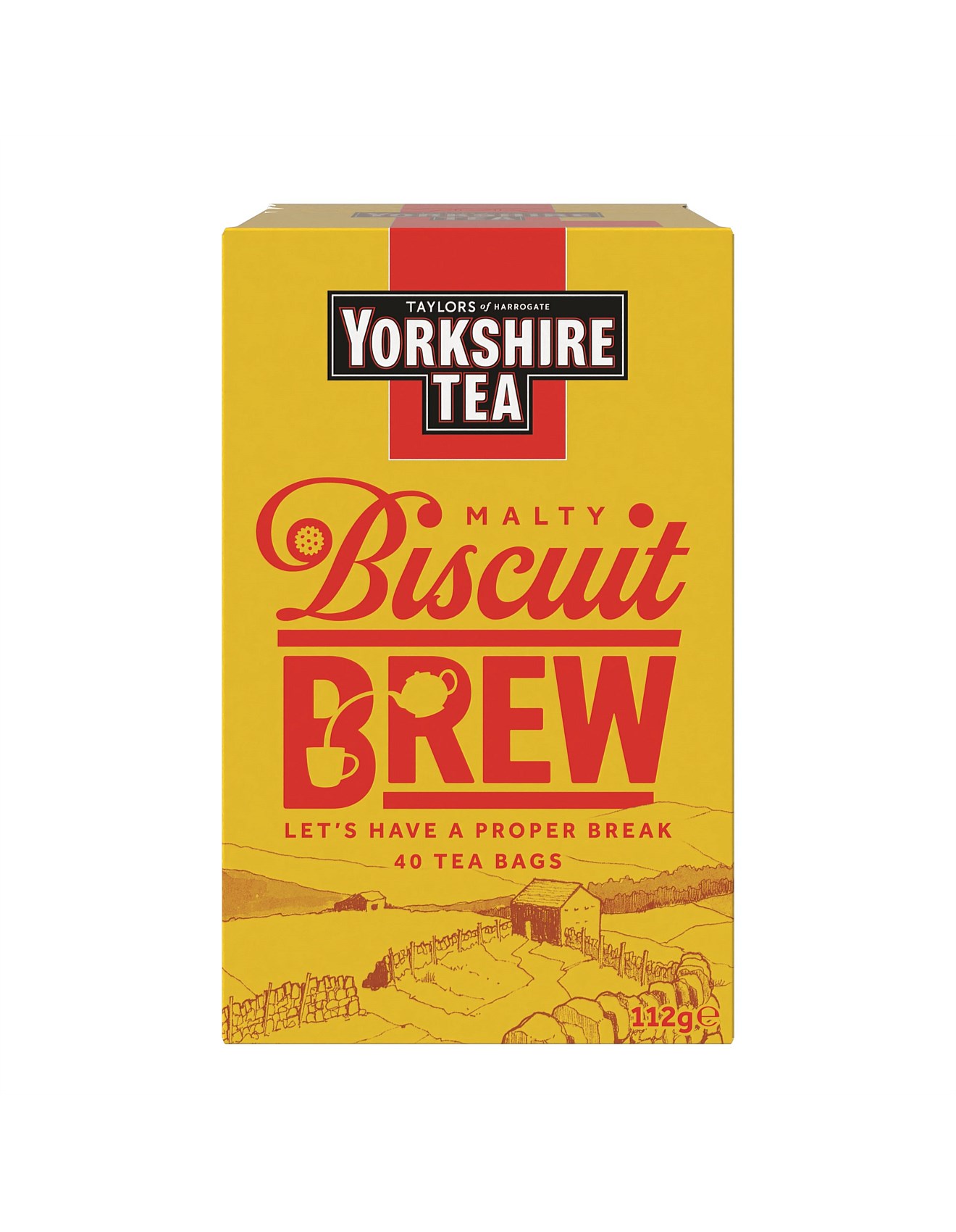 Yorkshire Tea Biscuit Brew 40 Tea Bags 112g | David Jones