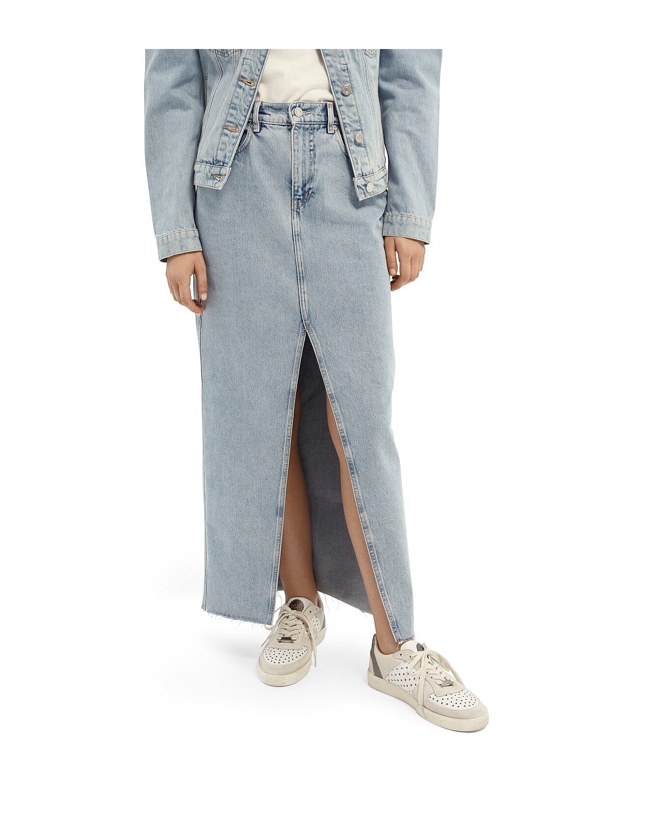 Scotch & Soda Organic Cotton Maxi Pencil Skirt | David Jones