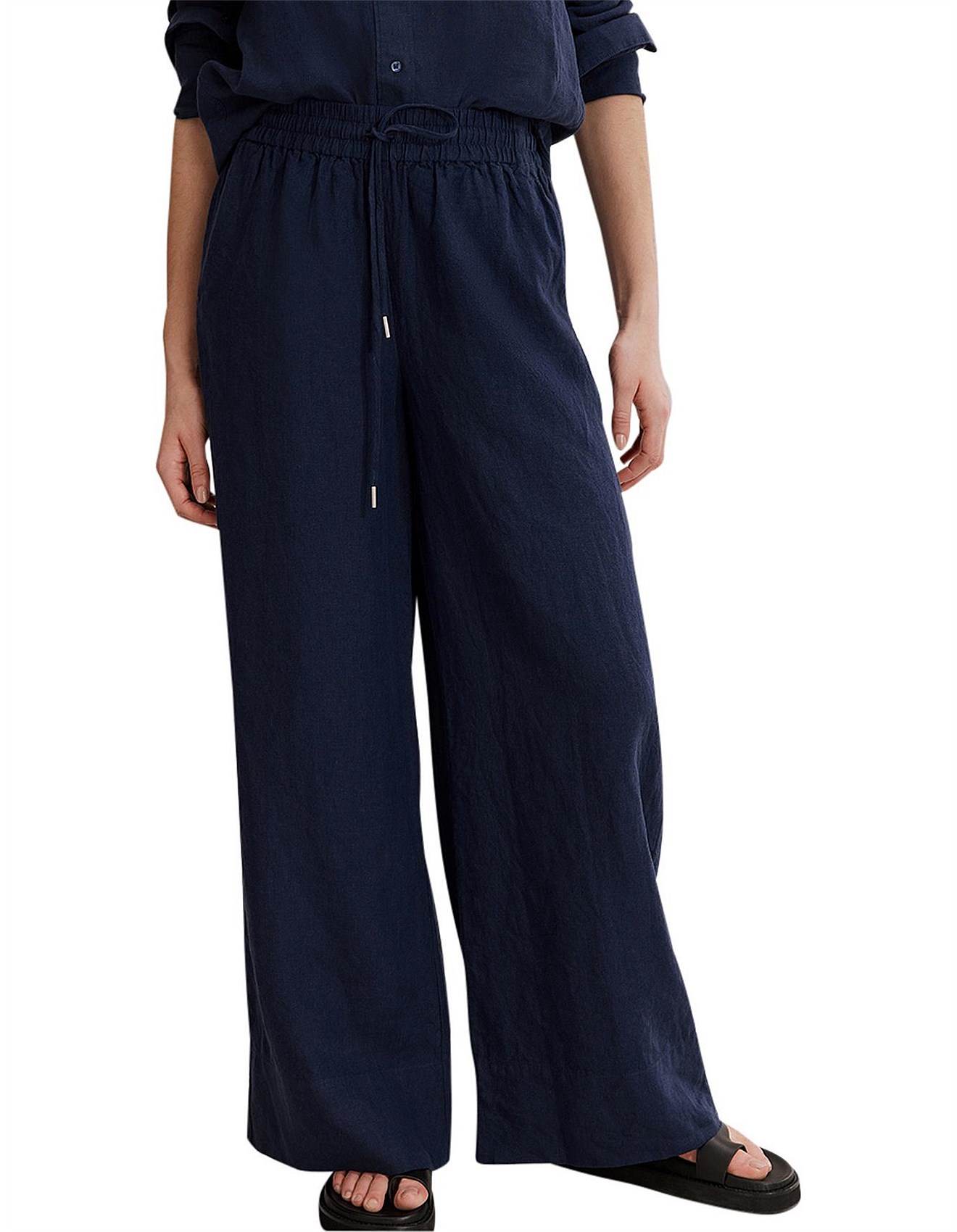 Country Road Palazzo Linen Pant | David Jones