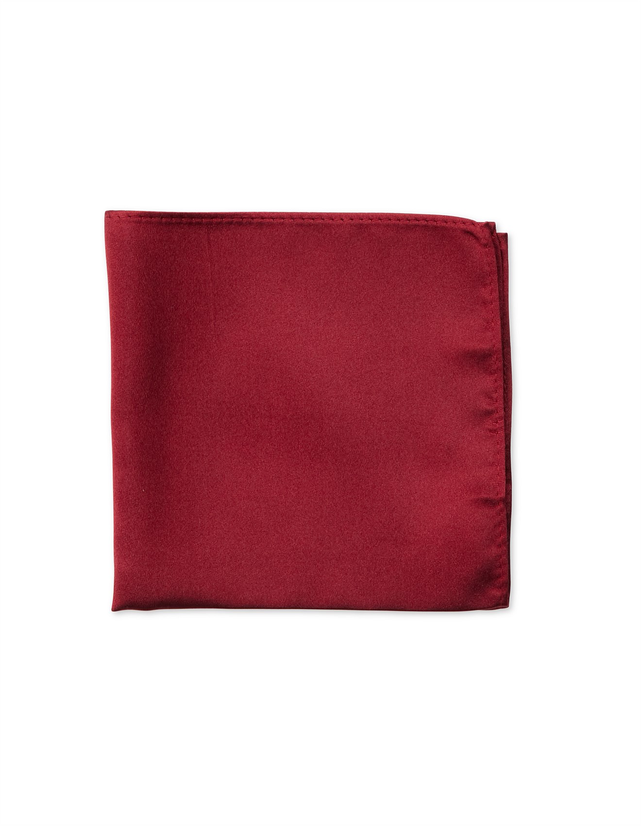 Abelard Plain Satin Pocket Square | David Jones