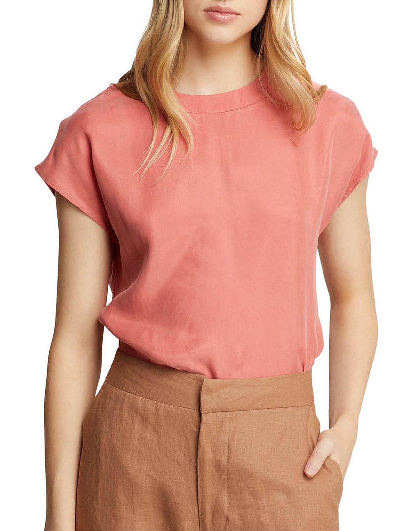 Oxford Lauren Woven Front Top | David Jones