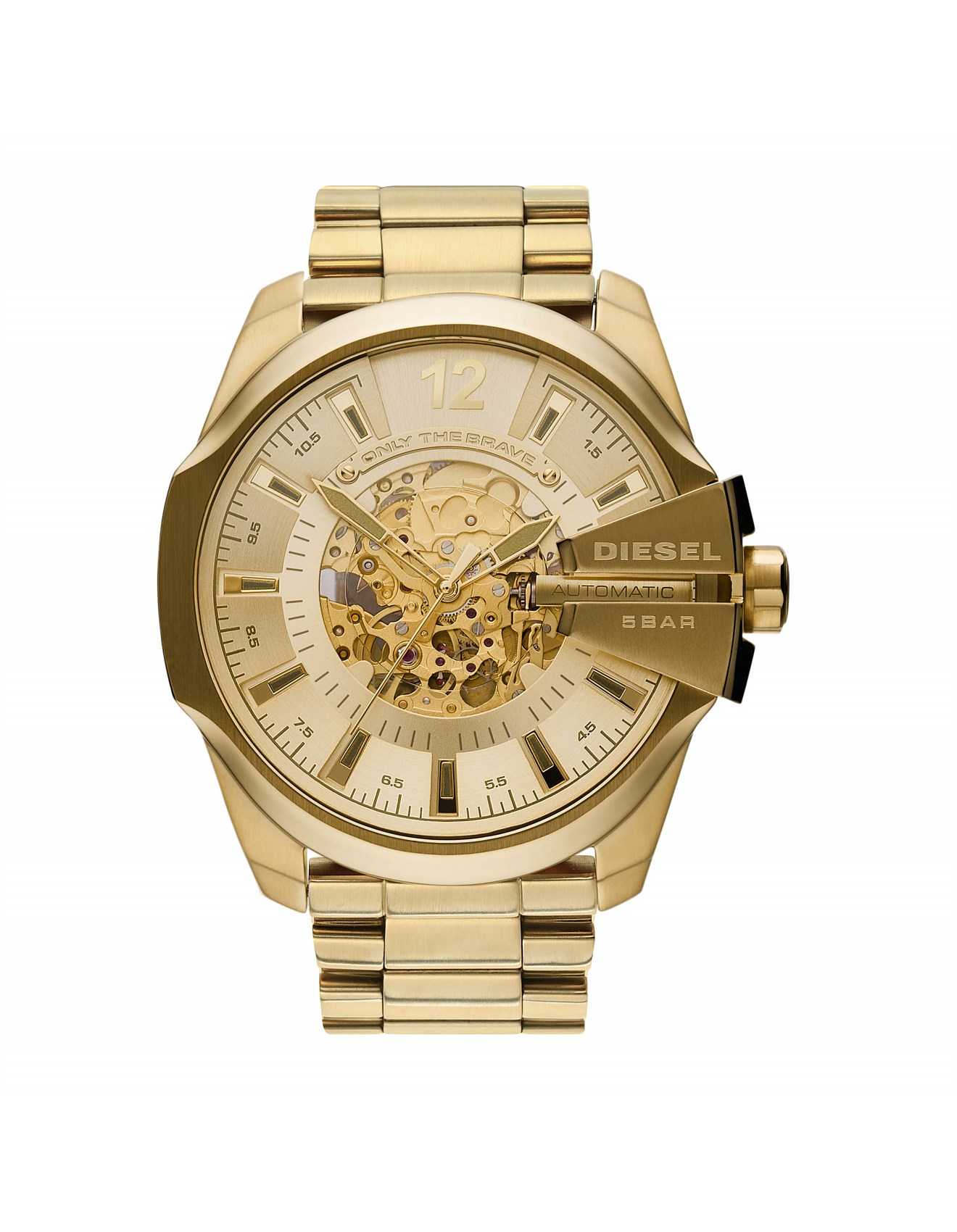Diesel Mega Chief Gold Analogue Watch | David Jones