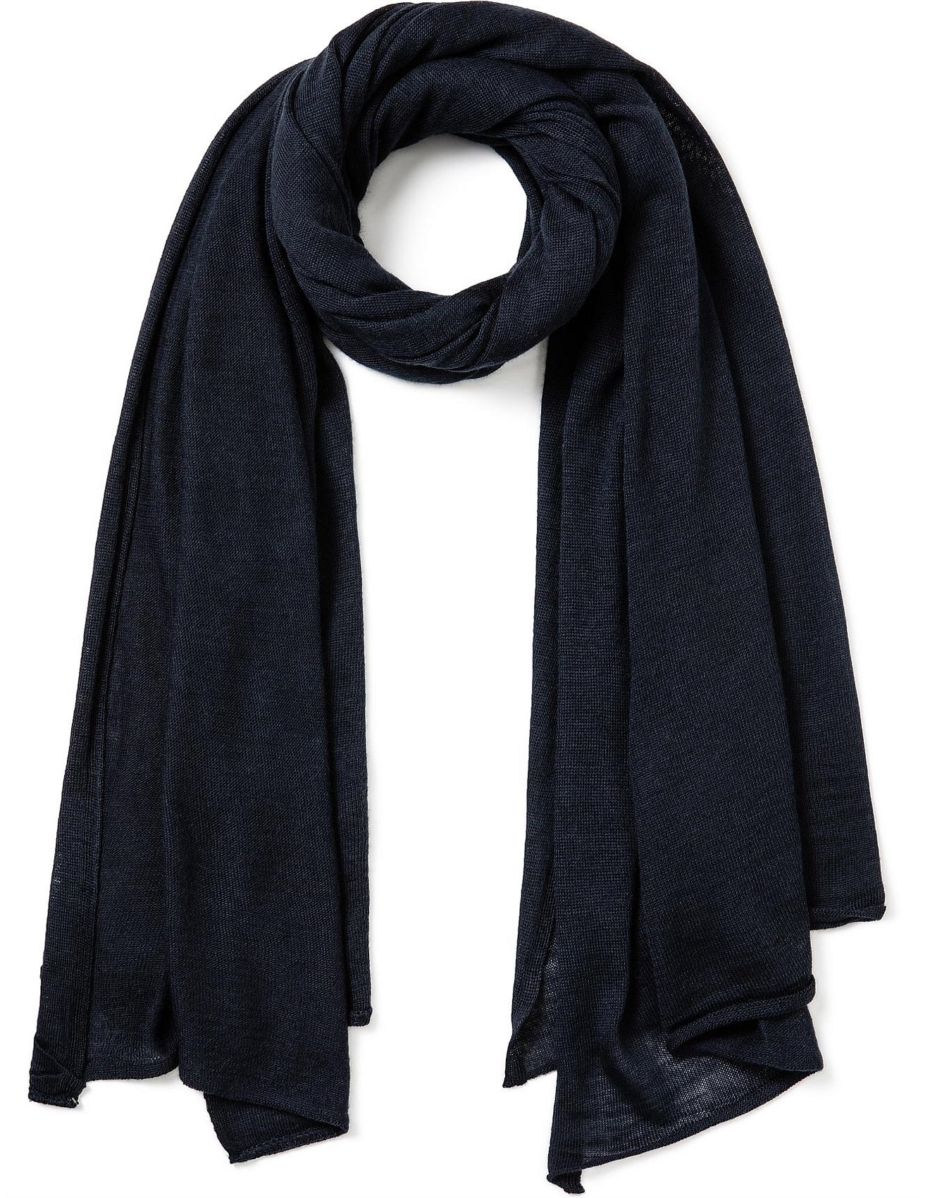 Milana Navy Oversize Knit Stole | David Jones
