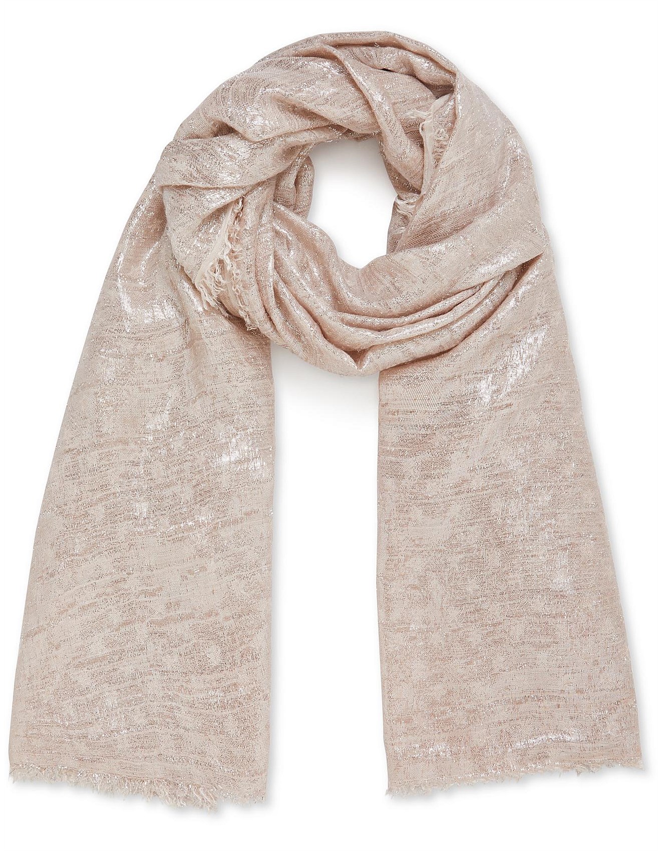 Milana Light Pink Sparkly Stars Scarf | David Jones