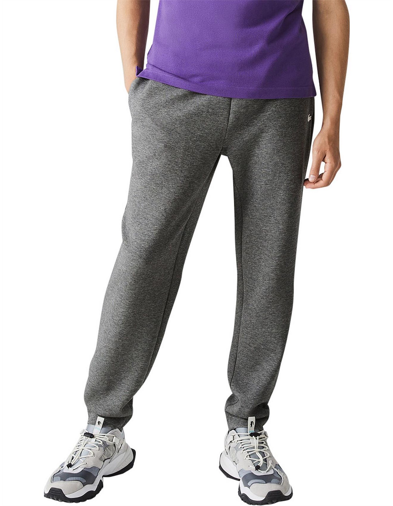 Lacoste Double Face Track Pant Heather Lead | David Jones