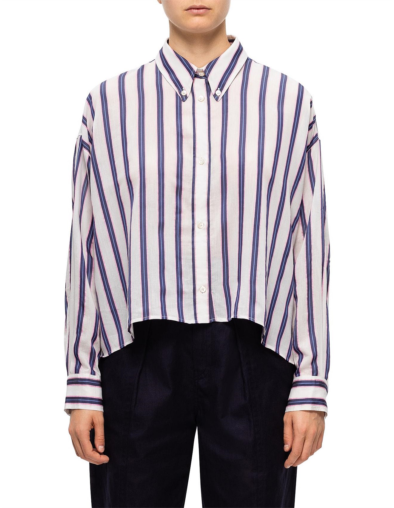Isabel Marant Etoile Alanis Ecru Striped Shirt | David Jones