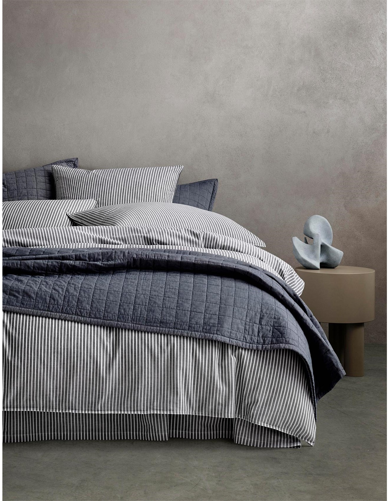 Sheridan Reilly Stripe Super King Quilt Cover Set In Atlantic | David Jones