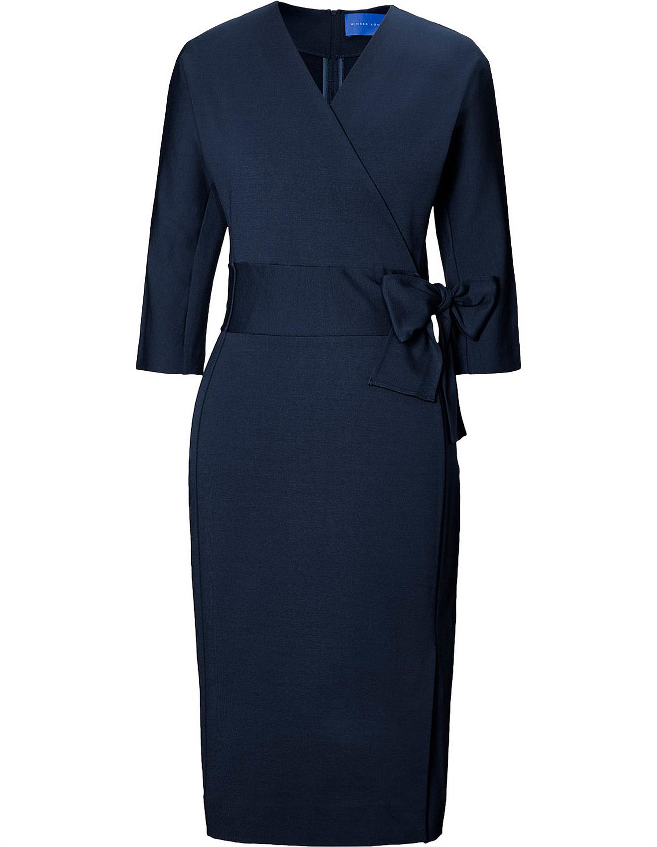 Winser London Midnight Navy Diana Miracle Wrap Dress | David Jones