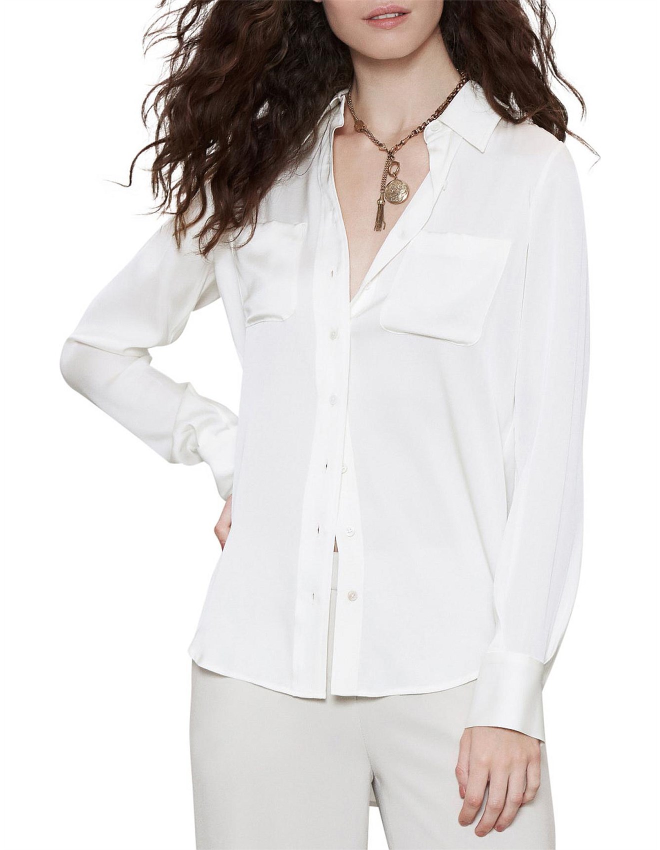 Winser London Ivory Silk Shirt | David Jones