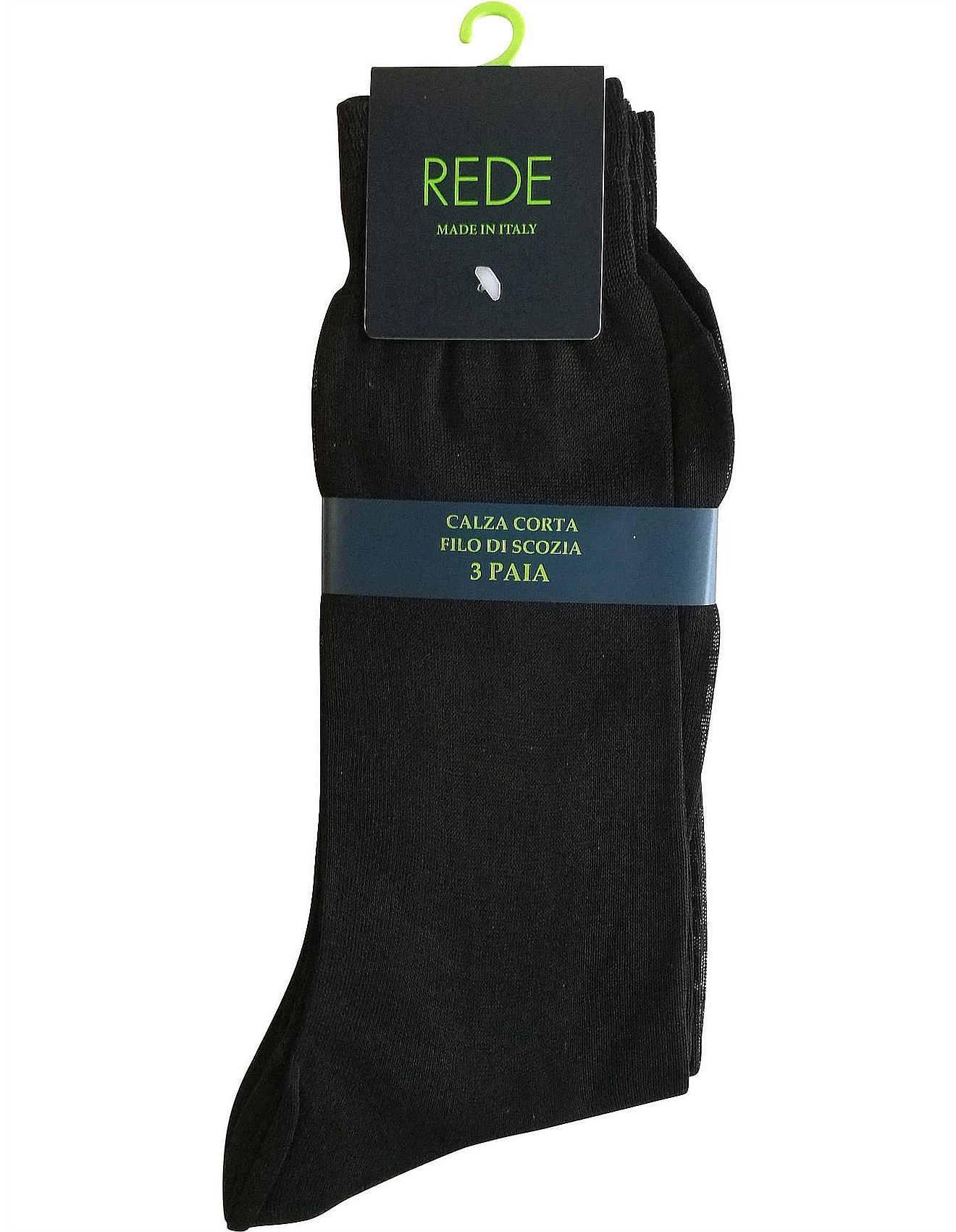 Rede Cotton Plain Sock 3 Pack | David Jones